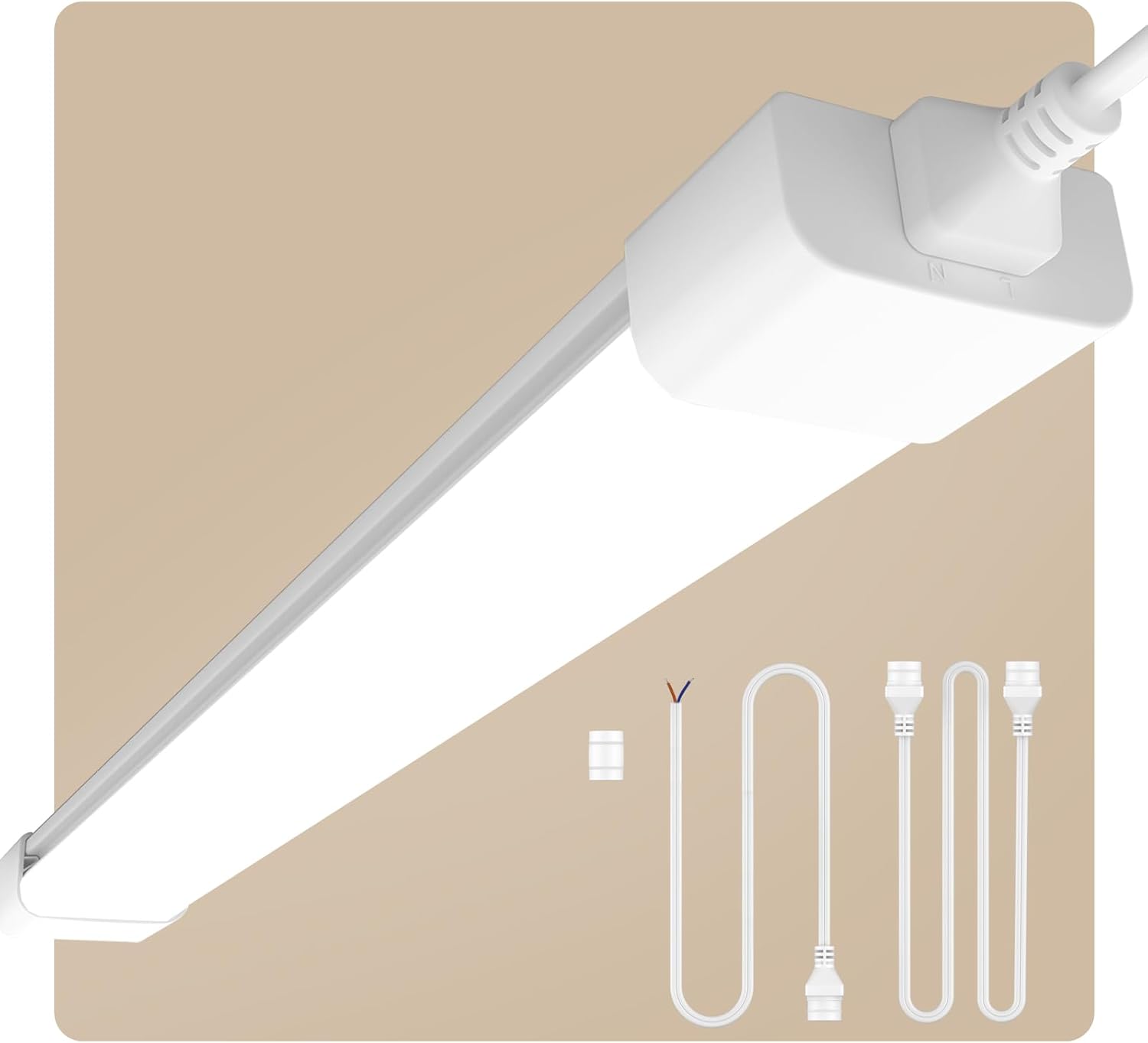 Amdelne Lampe LED résistante à l'humidité 60cm 18W 4000K 2000LM Tube fluorescent LED, Triple ...
