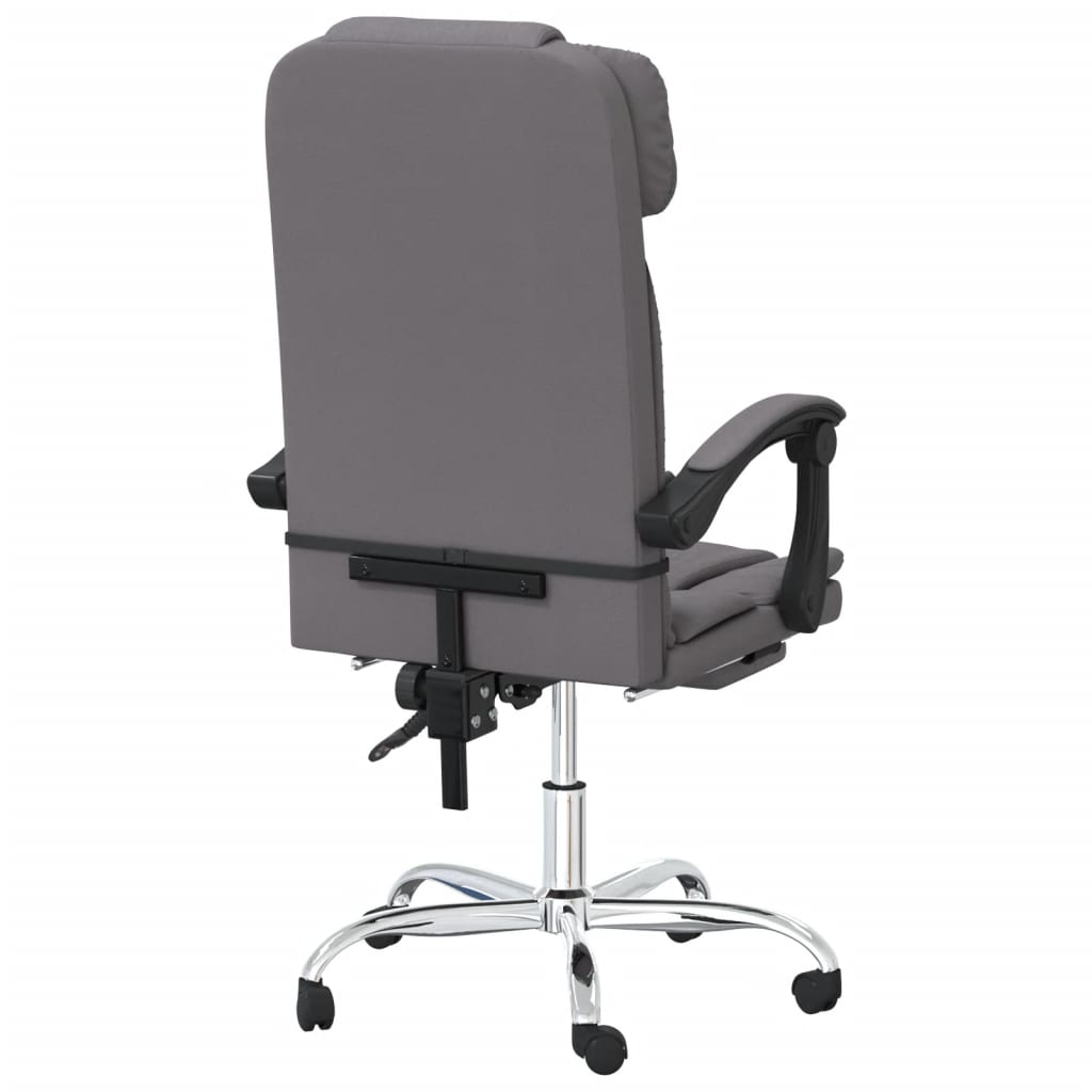 Fauteuil de massage inclinable de bureau Gris Similicuir vidaXL | Leroy ...