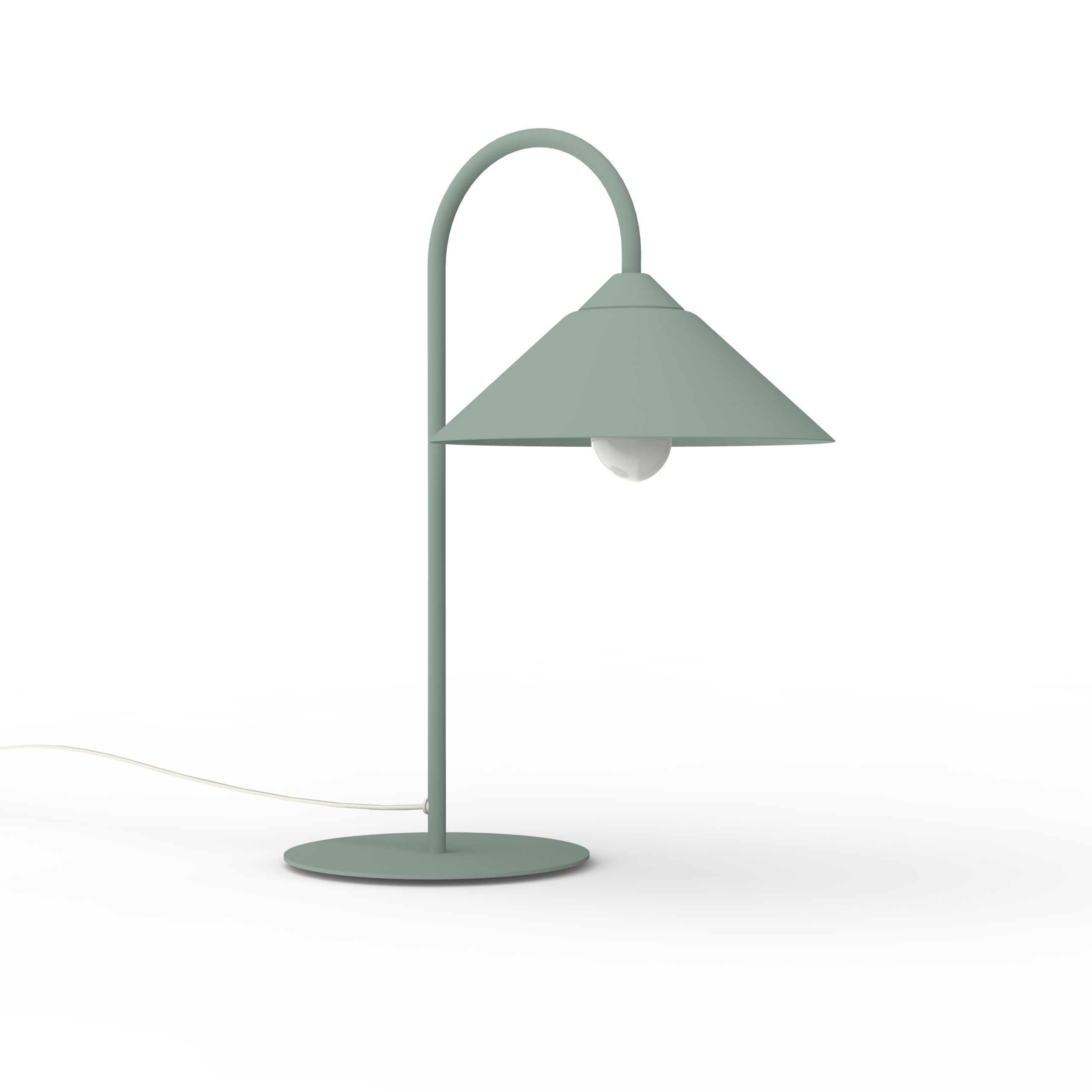 LUMICOM | CHAPEAU Lámpara de mesa, 1XE27, max 42W, metal, verde glacial ...