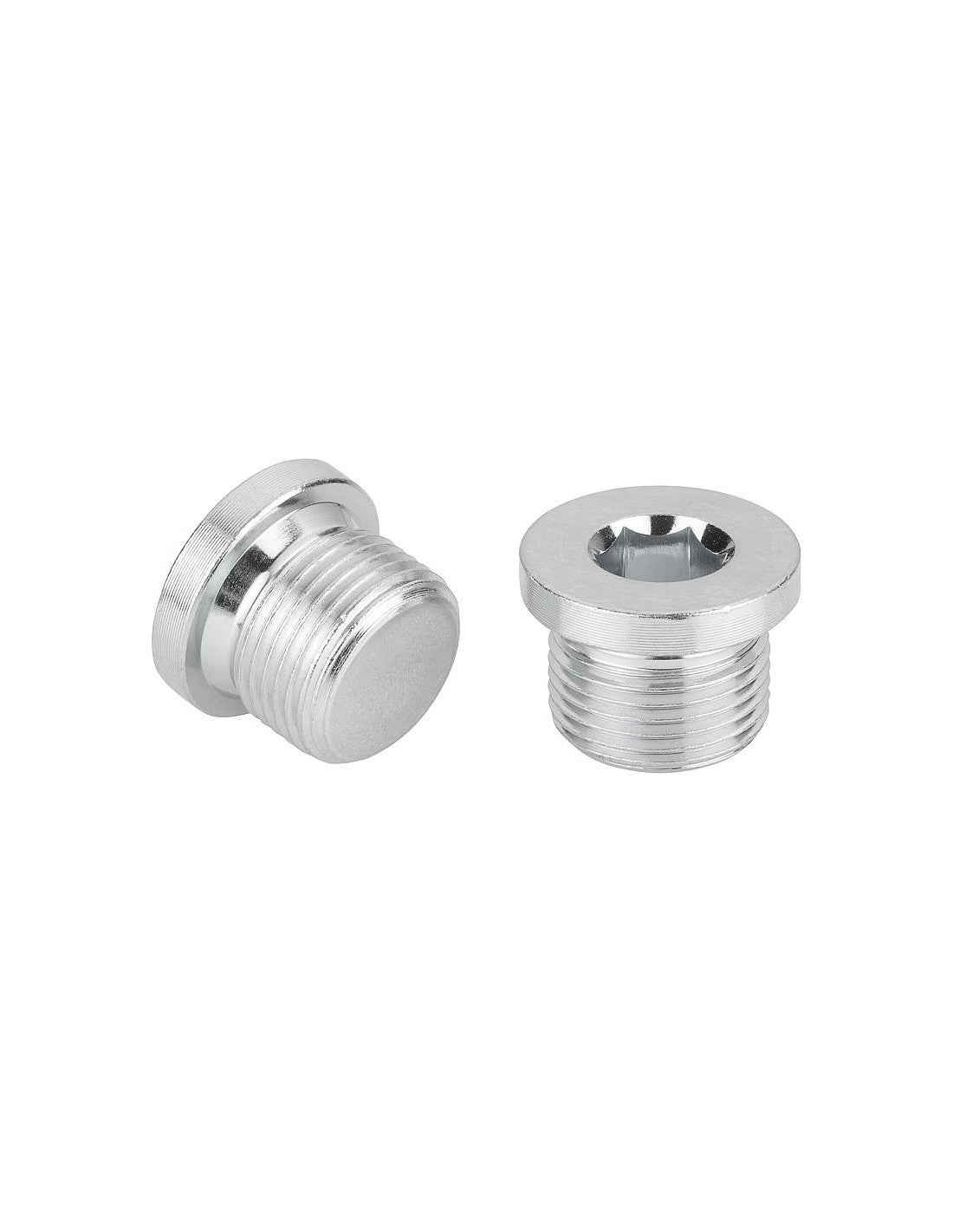 Bouchon Hexagonal creux à collerette Clé de 17 HC17 Inox A2 M30X20 Pas ...