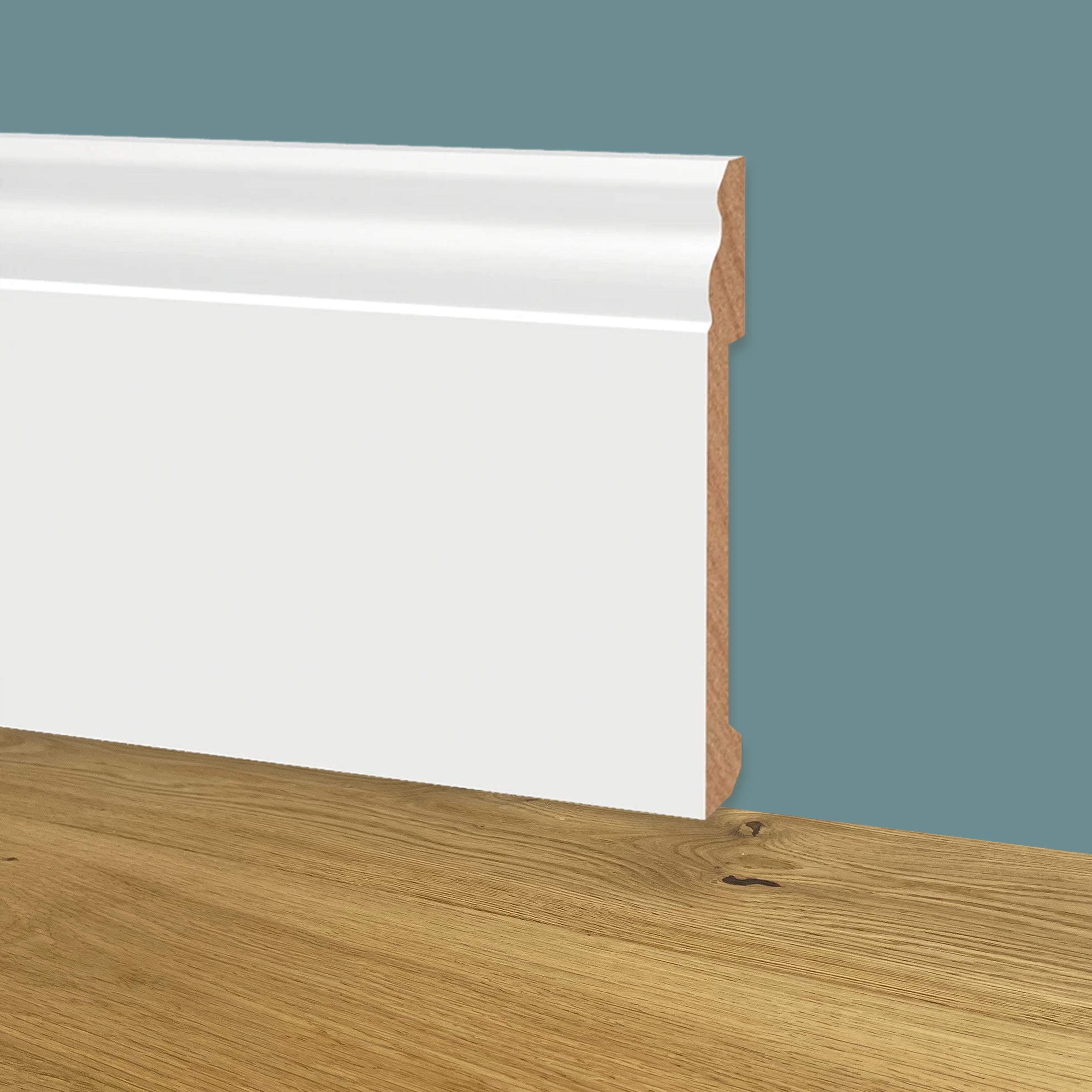 Battiscopa DUCALE in POLIMERI EqualWood HI-TEC 140x14 - BIANCO 1 pezzo ...