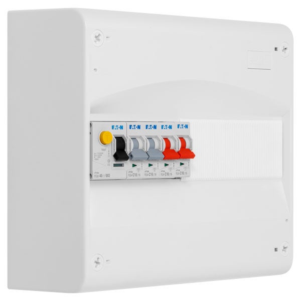 Tableau électrique 1 rangée Eaton, interrupteur différentiel 30mA 40A ...