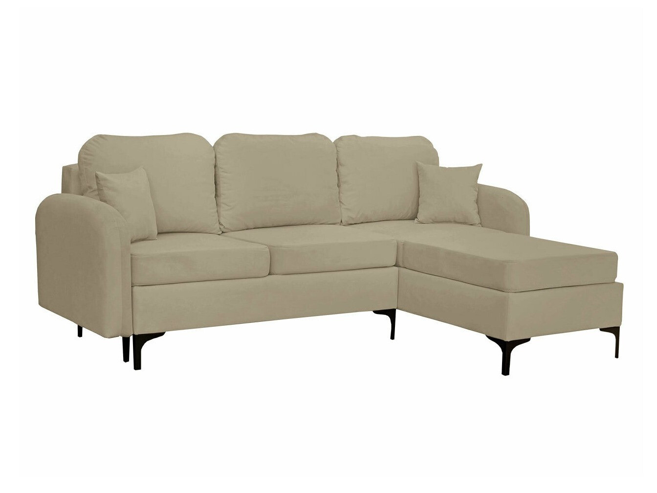 Sofá rinconero Clovis A103, De color marrón claro, Función de descanso ...