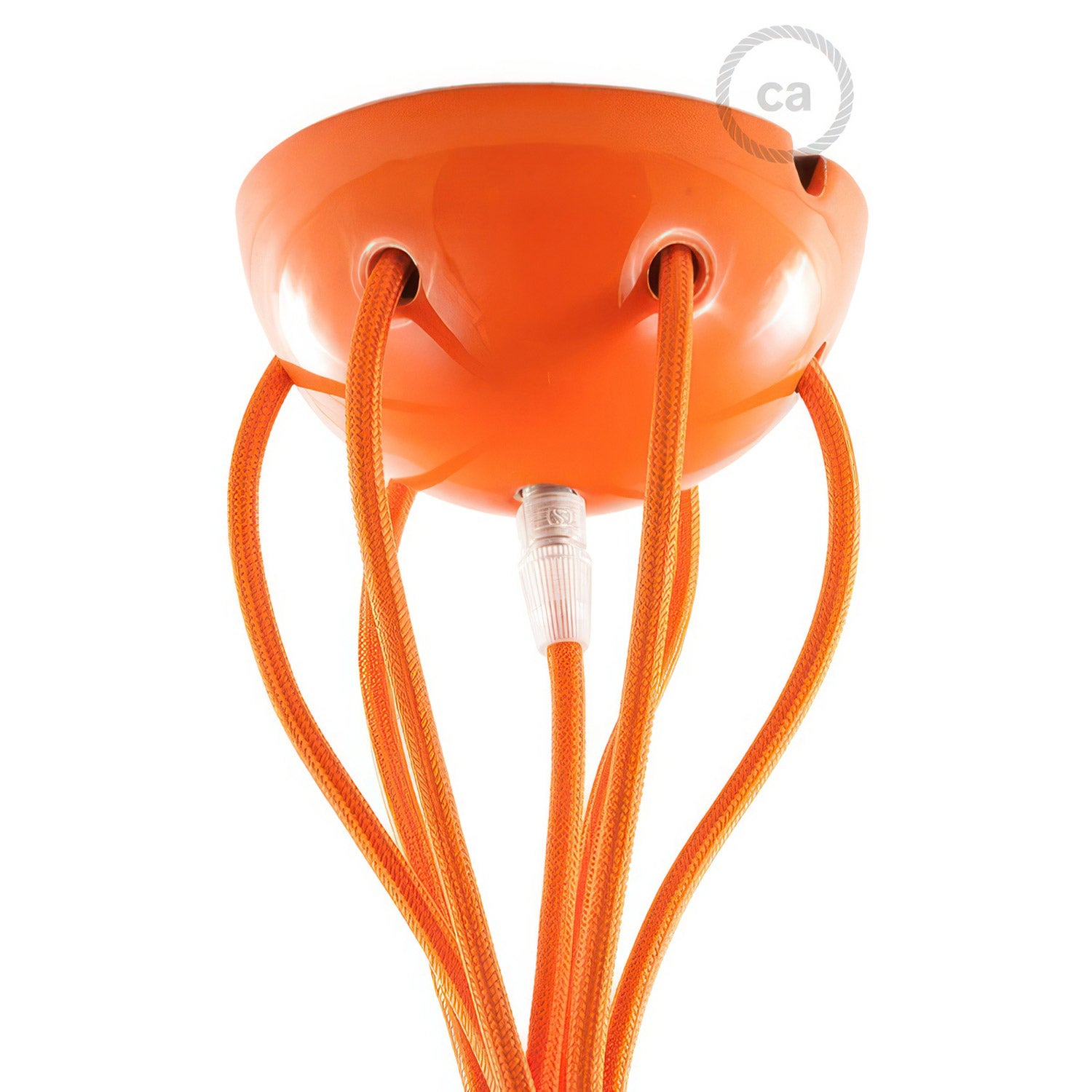 Creative cables - Kit rosace céramique 7 trous - Orange | Leroy Merlin