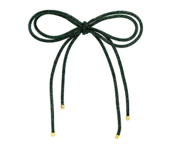 Lazo doble verde con purpurina dorada de 18 cm x 22 cm | Leroy Merlin