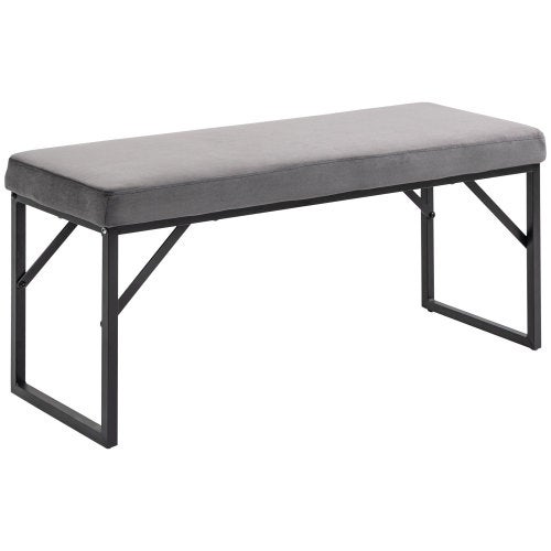 Banc rembourré aspect velours, banc de lit, banc de dressing, banc de ...