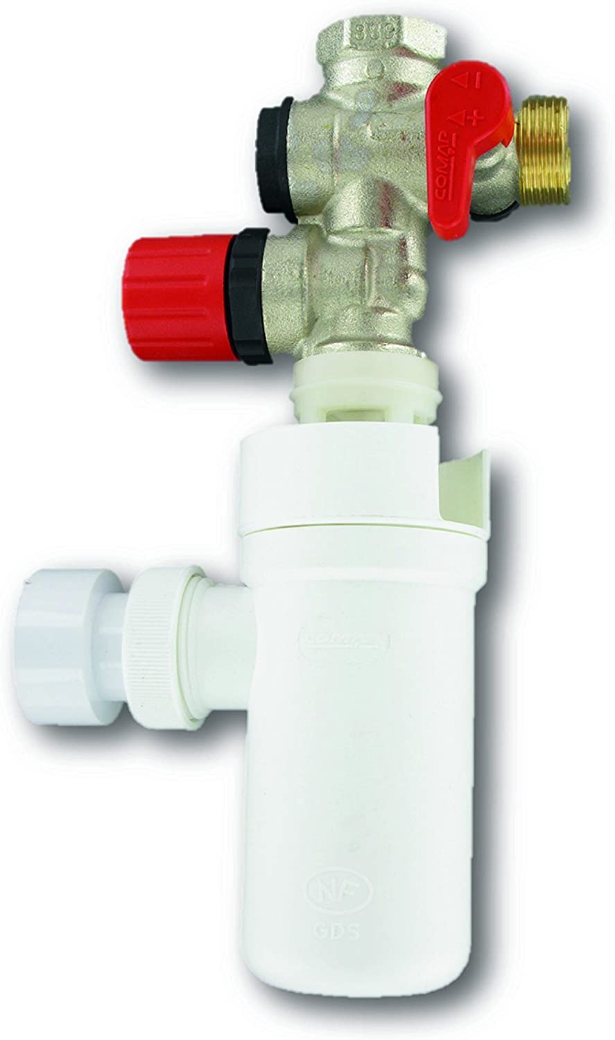 COMAP Groupe de sécurité 889 droit avec siphon d'évacuation pour chauffe-eau, cumulus - 20x27 ou ...