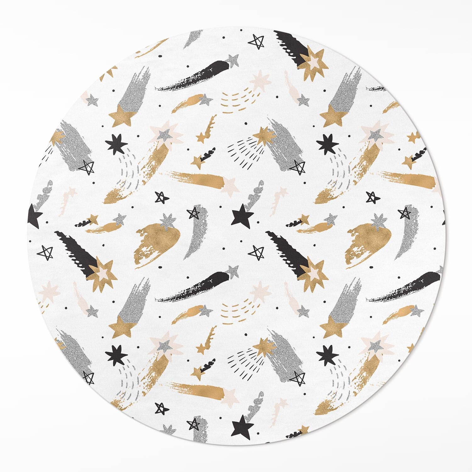 Tapis vinyle rond cosmos, tapis en vinyle étoiles peintes style boho ...