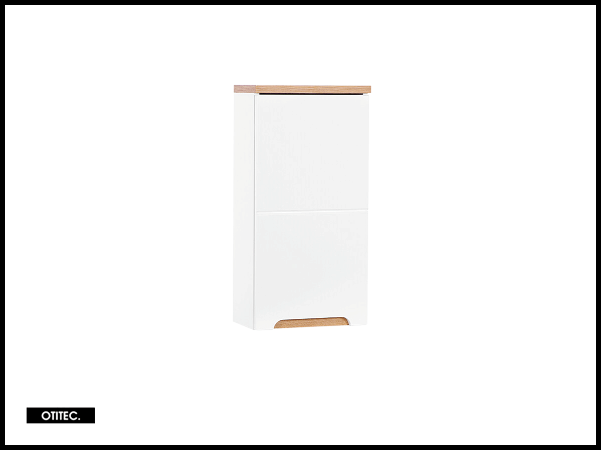 Mueble alto de baño de 35 cm - Blanco - 1 puerta - BALI | Leroy Merlin