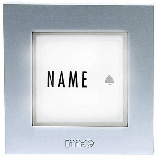 Plaque de sonnette simple m-e modern-electronics KTB-1 S argent 12 V/1 ... Plaque de sonnette simple m-e modern-electronics KTB-1 S argent 12 V/1 ...