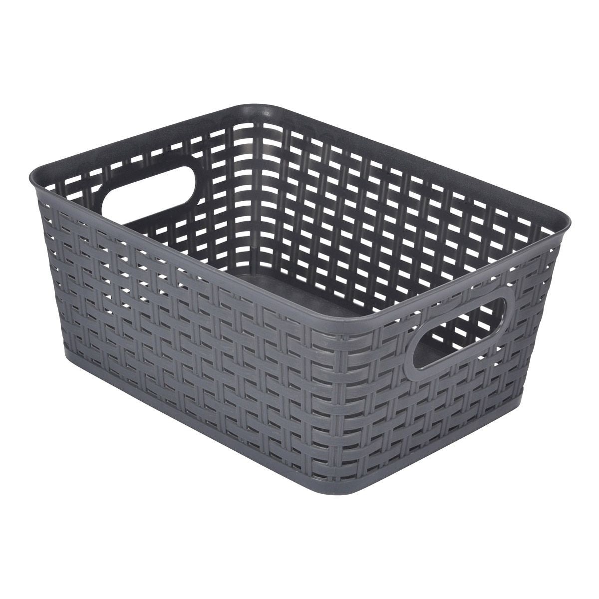 Panière à Linge "Effet Tressé" 9L Gris | Leroy Merlin