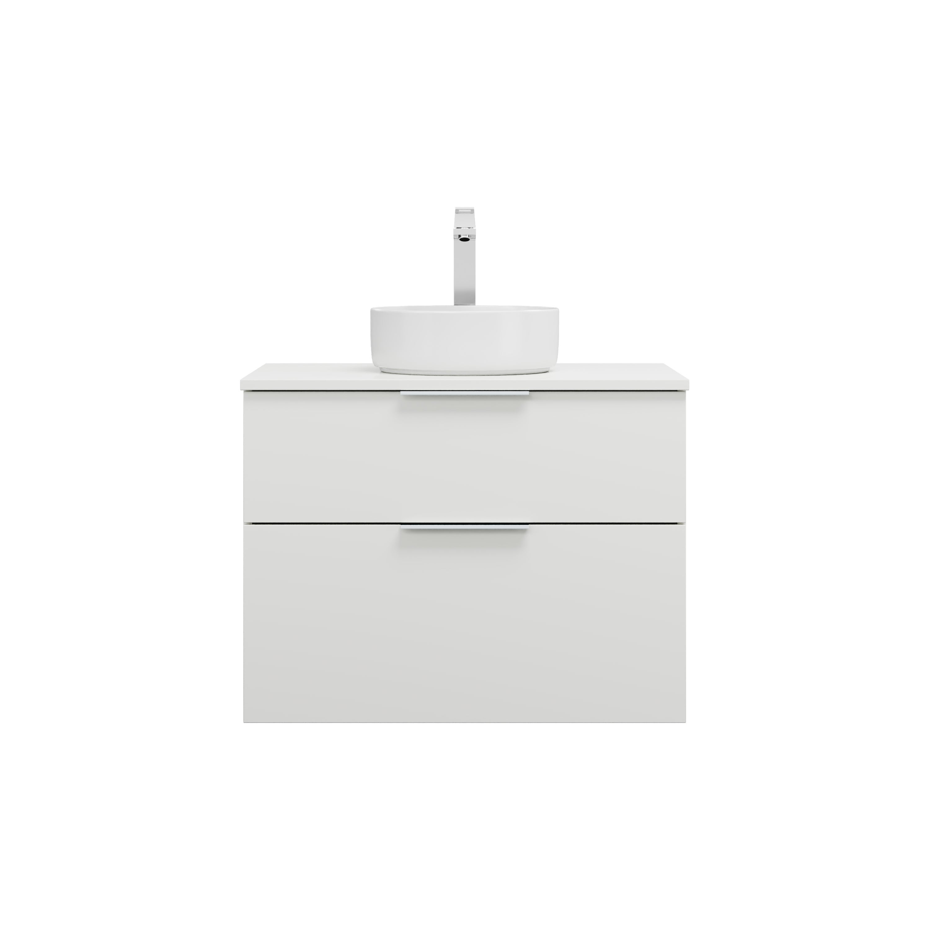 Burgbad Eqio lavabo sobre encimera cerámica redondo, centro, incluye ...