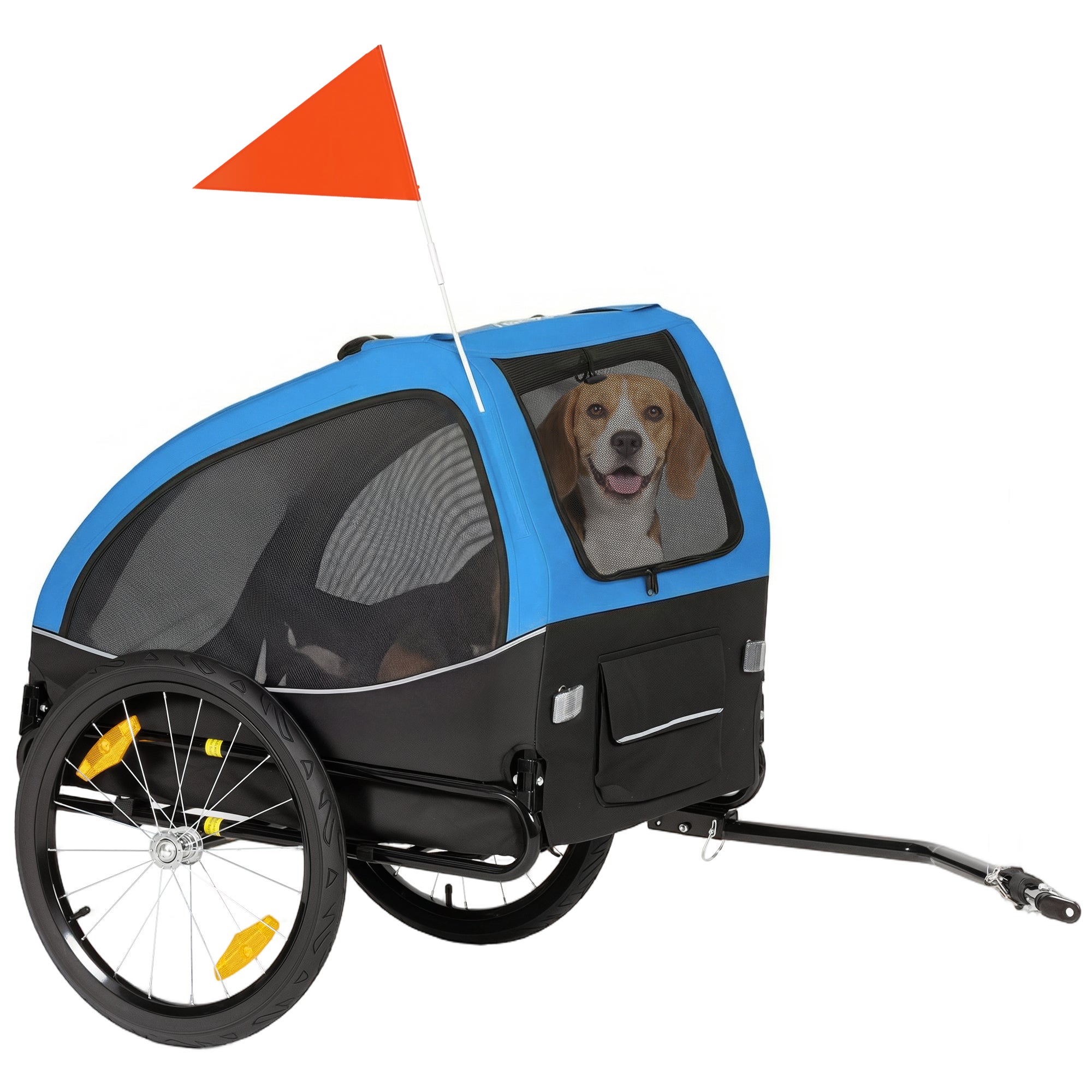 Remorque pliable pour chien jusqu’à 20 kg avec réflecteurs filet et ...