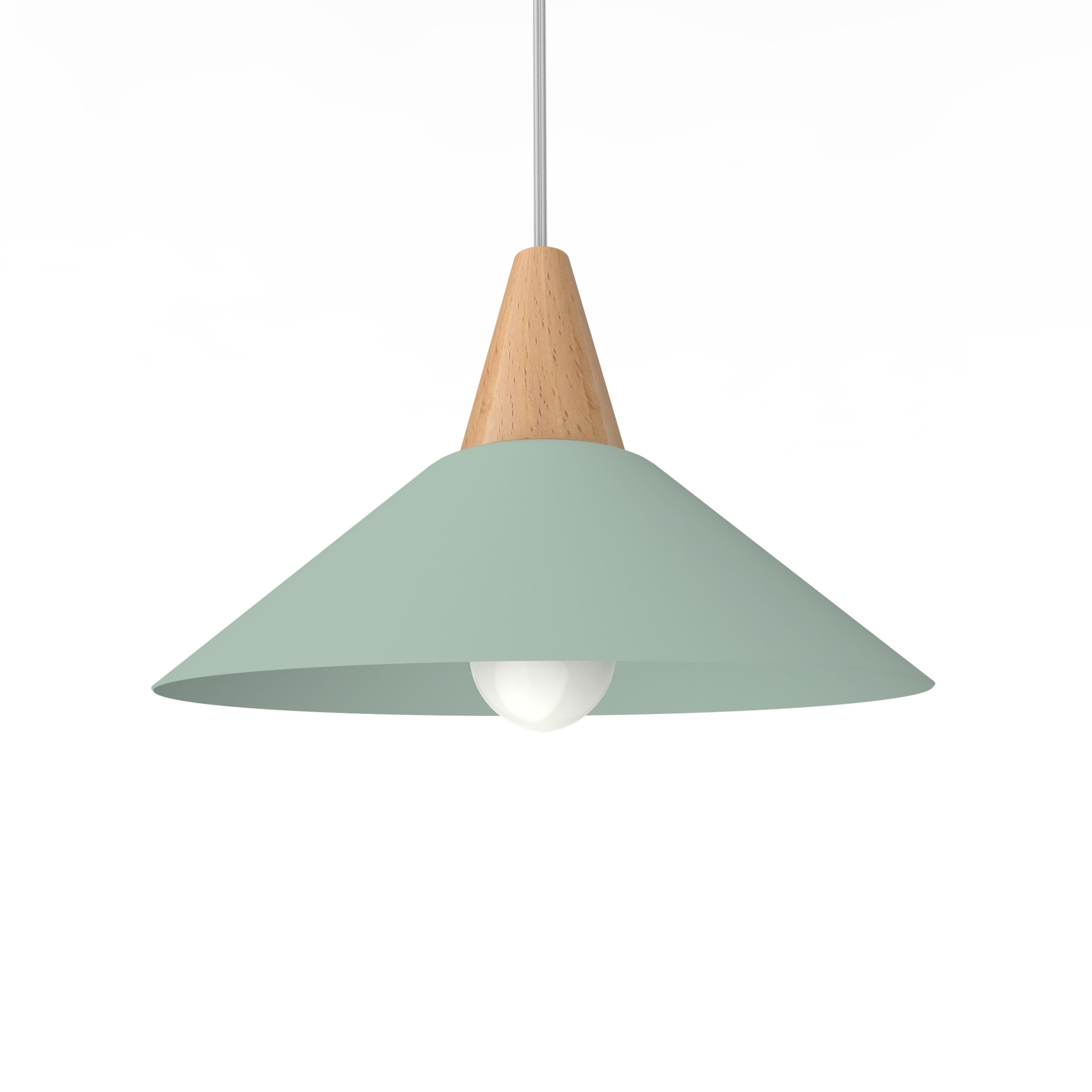 LUMICOM | FUNNEL Lámpara pendiente, 1X E27, max 42W, metal, verde ...