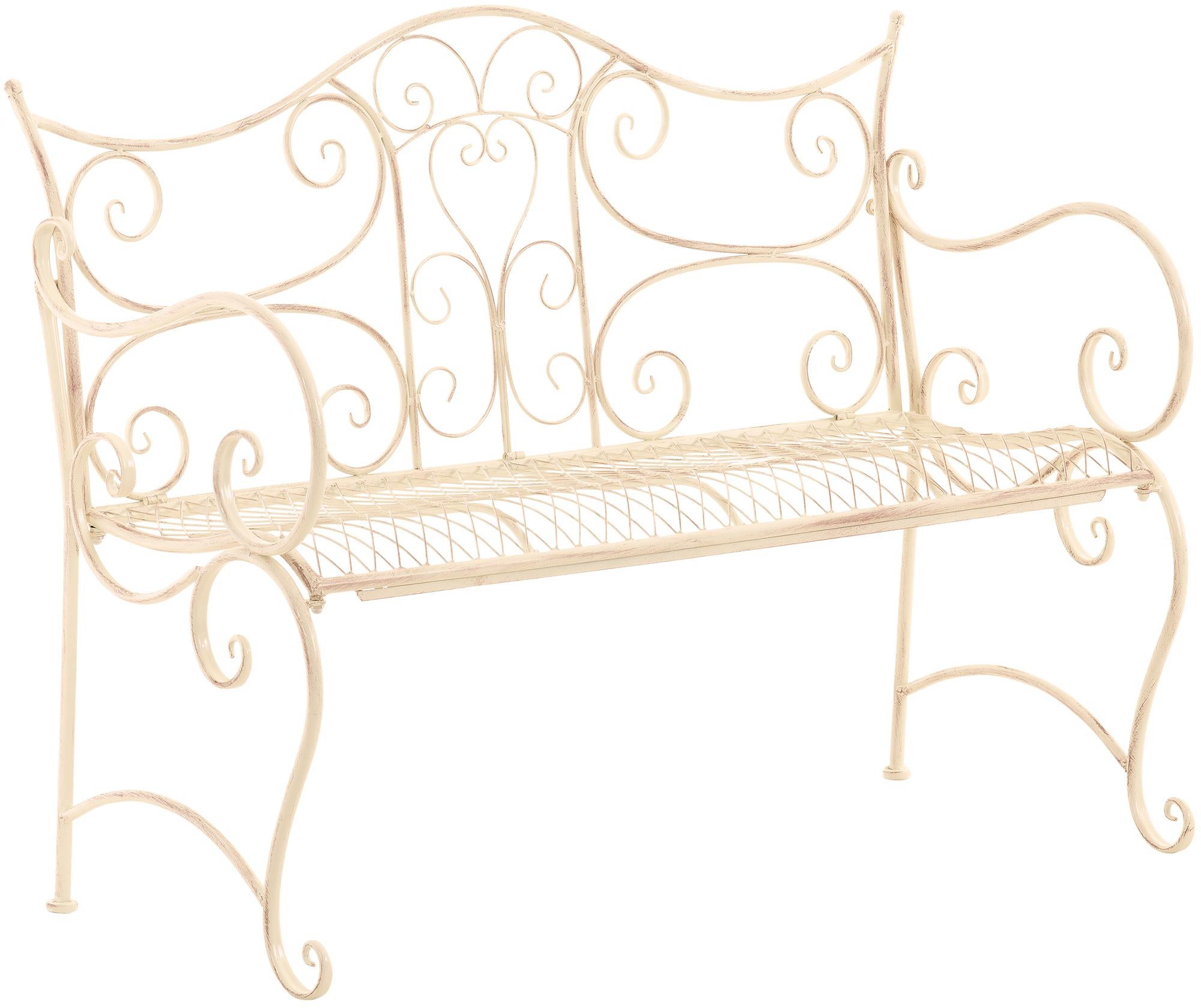 Banco de jardín con reposabrazos de diseño rústico ancho 113 cm en ...