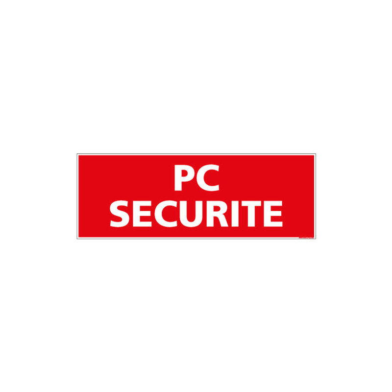 PANNEAU POSTE DE CONTROLE SECURITE (A0508) 980 x 350 mm Matière ...