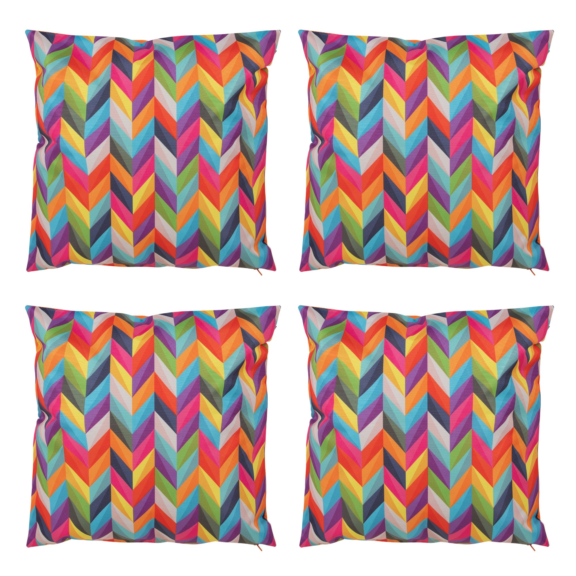 Lot de 4 coussins d'extérieur Veeva multico/chevron 43x43 | Leroy Merlin