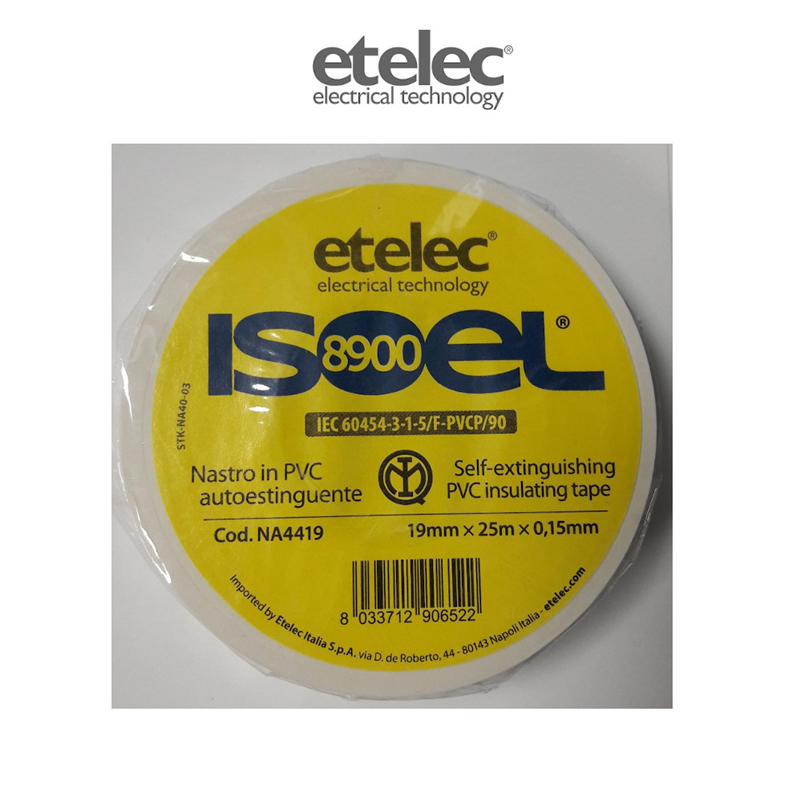 Ruban isolant en PVC blanc ISOEL 19BK 19 mm x 25 m S = 0,15 mm | Leroy ...