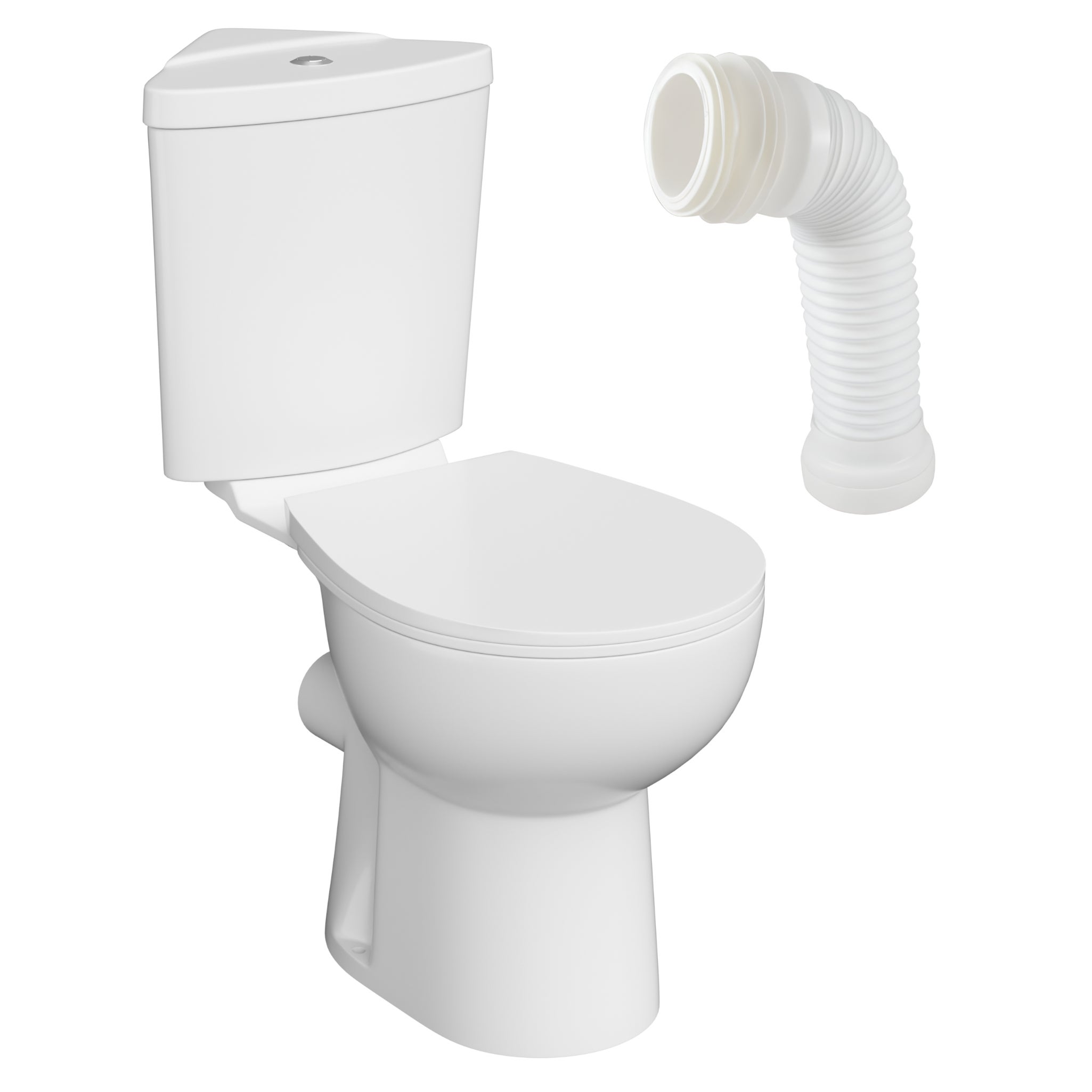 Lavita Bartolini White WC à poser compact sans bride | Pack WC compact ...
