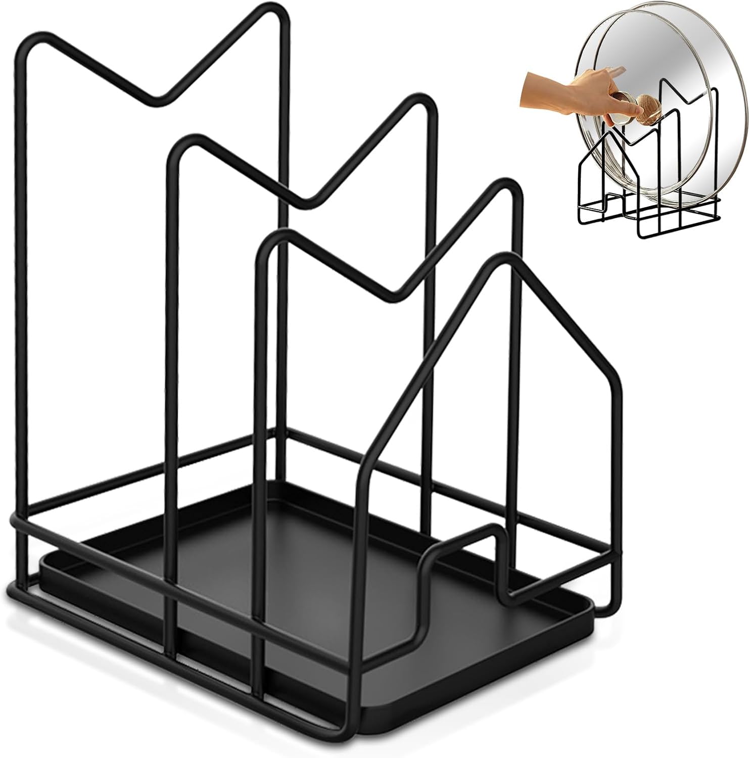 Support de planche à découper en métal noir avec égouttoir, support ...