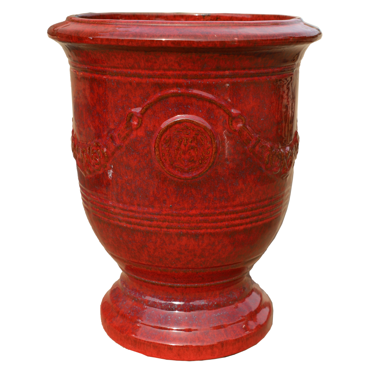 Pot grande taille d'extérieur RICHELIEU 58x70cm rouge tropical, fait ...
