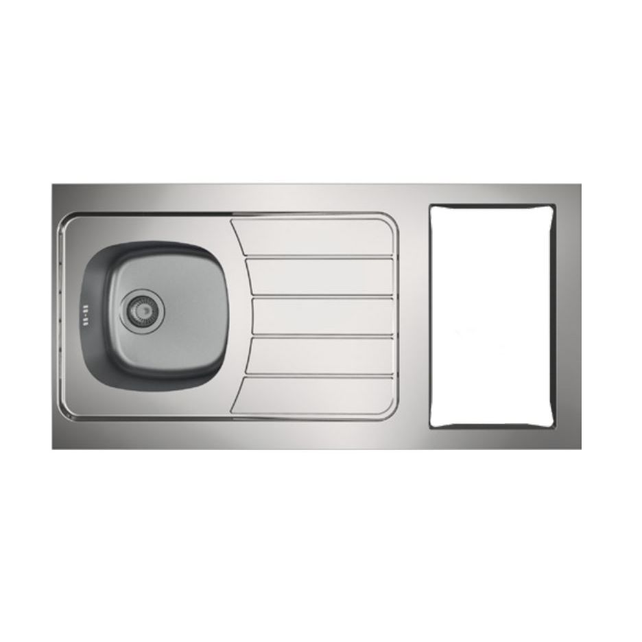 Evier kitchenette ISEO 1 cuve inox L1200mm - MODERNA - CPBD120A30 ...