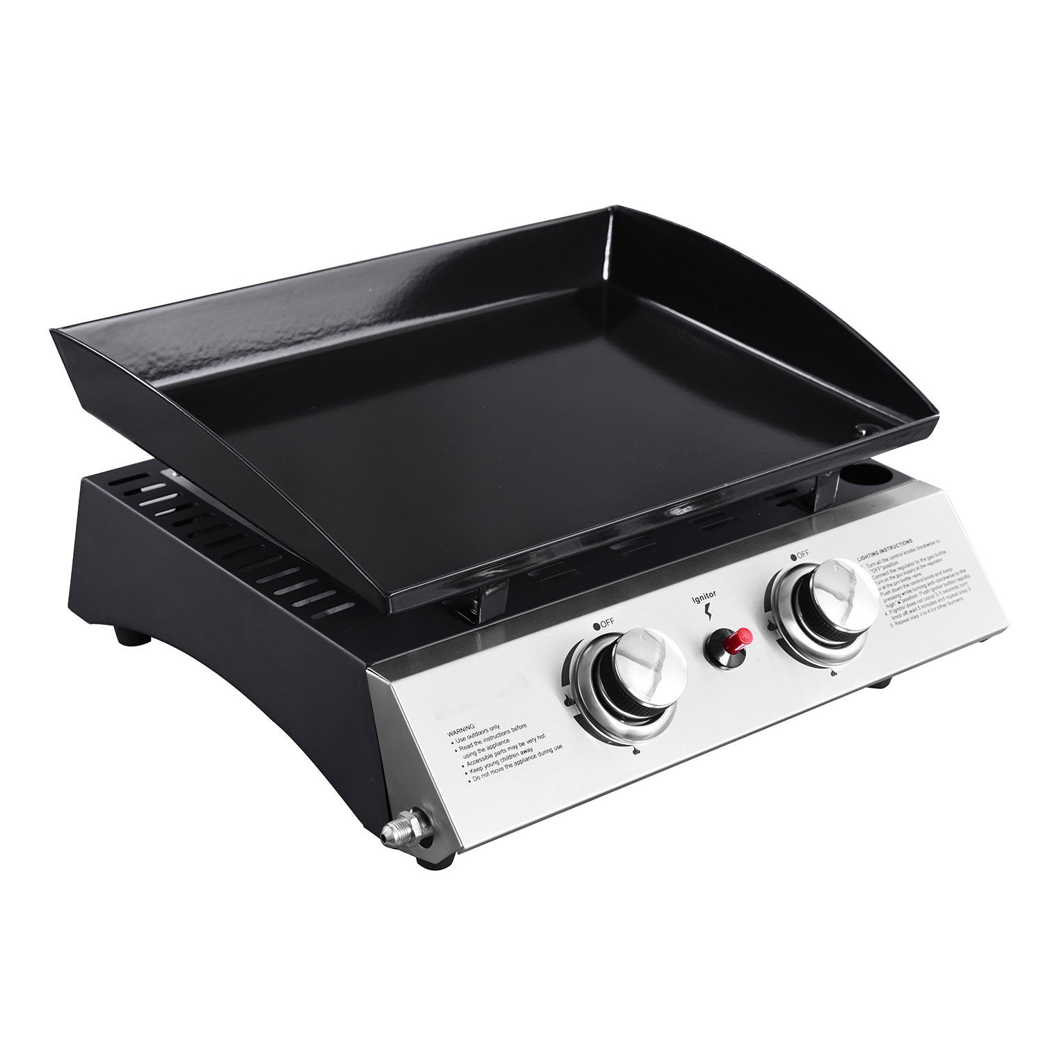 Plancha de gas MALA 2 quemadores 5kW | Leroy Merlin