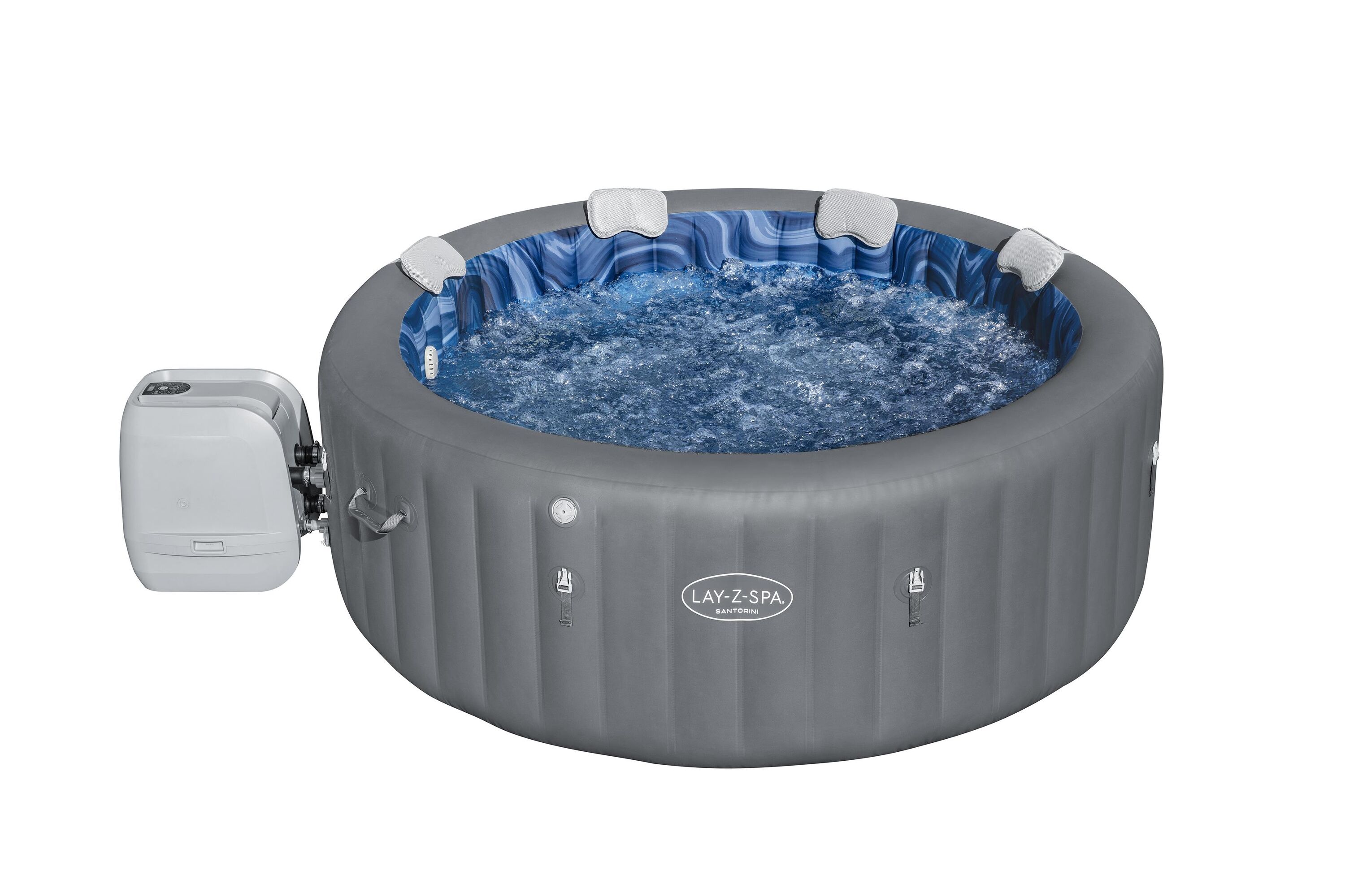 Jacuzzi inflable redonda 216x80cm Bestway Lay-Z SPA Santorini Hydrojet ...