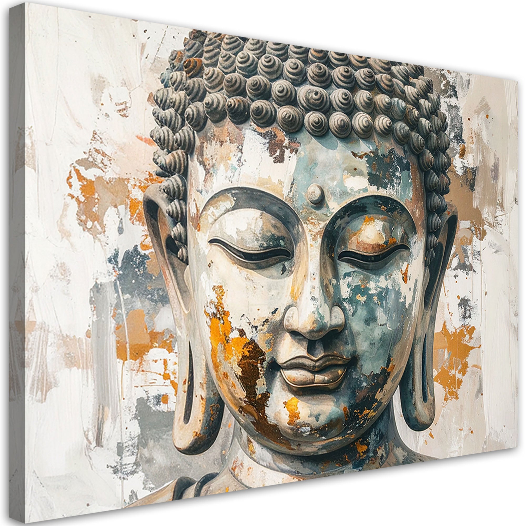 Tableaux, Statue de Bouddha grise Zen Méditation Spa 90x60 | Leroy Merlin