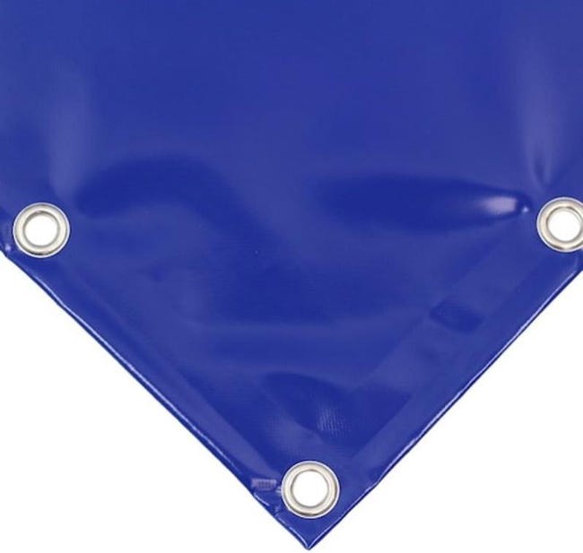 Bâche en PVC bleu imperméable à l'eau | Oeillet de bâche chaque 25CM ...