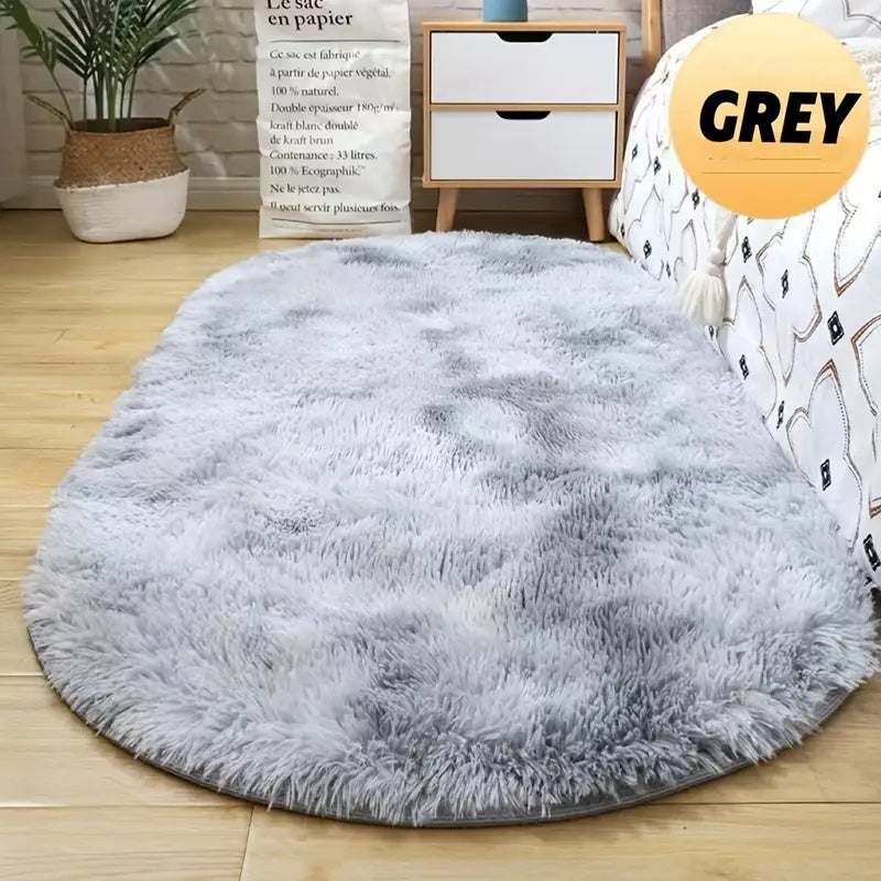 Tappeto ovale spesso e morbido, tappeto per camera da letto, tappeto da ...