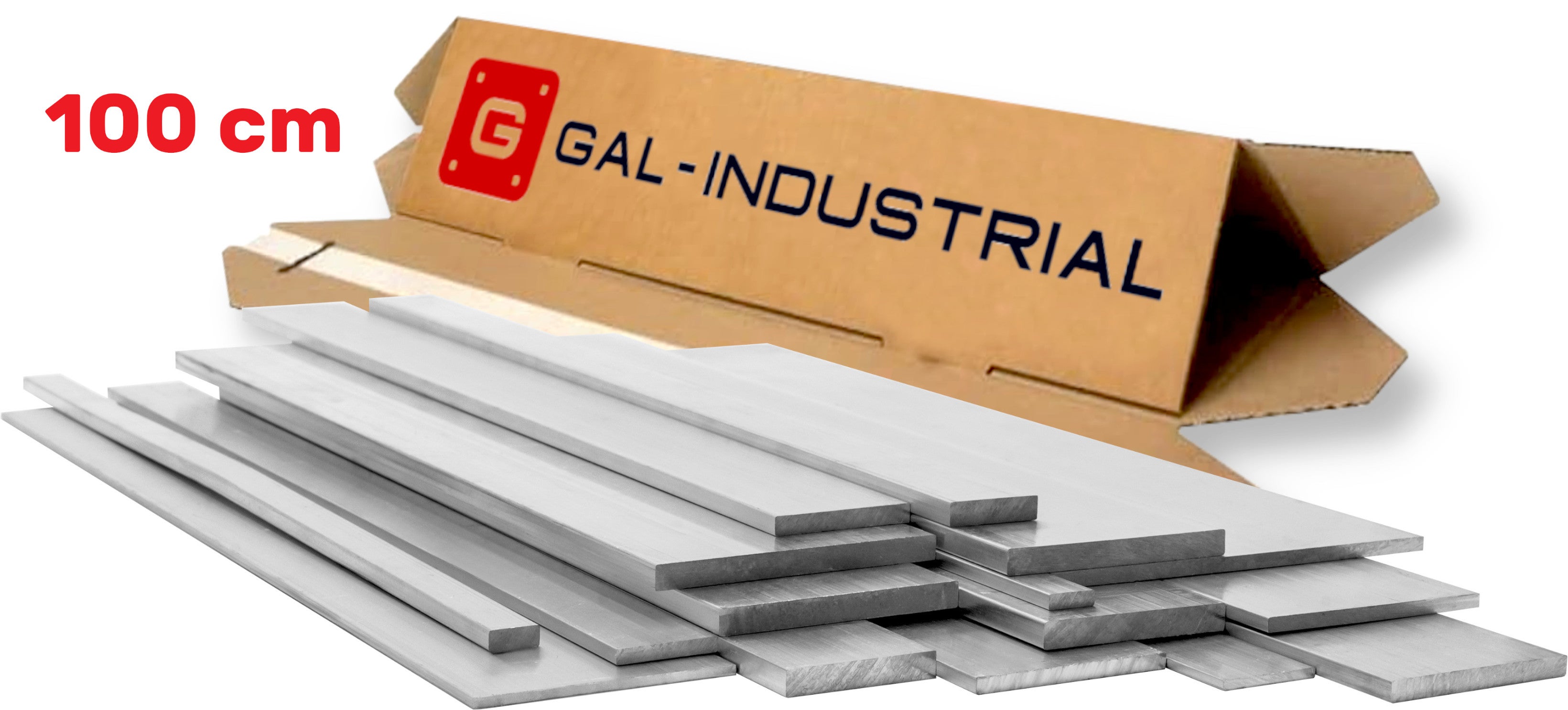 Barre plate en aluminium 20x2 mm 100 cm Profilé en aluminium + découpe ...