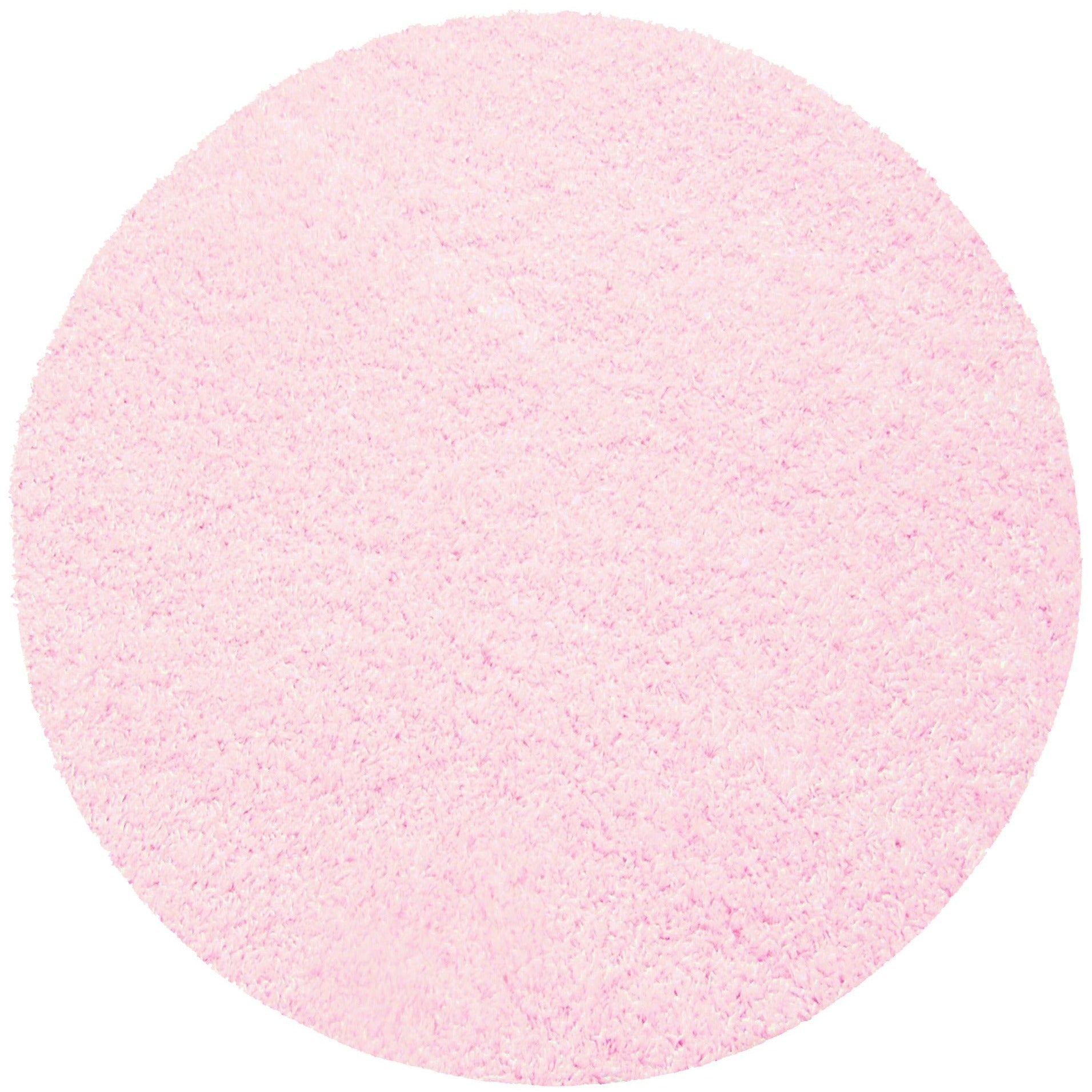 SHAGGY - Tapis Uni Rond - Rose 160 x 160 cm | Leroy Merlin