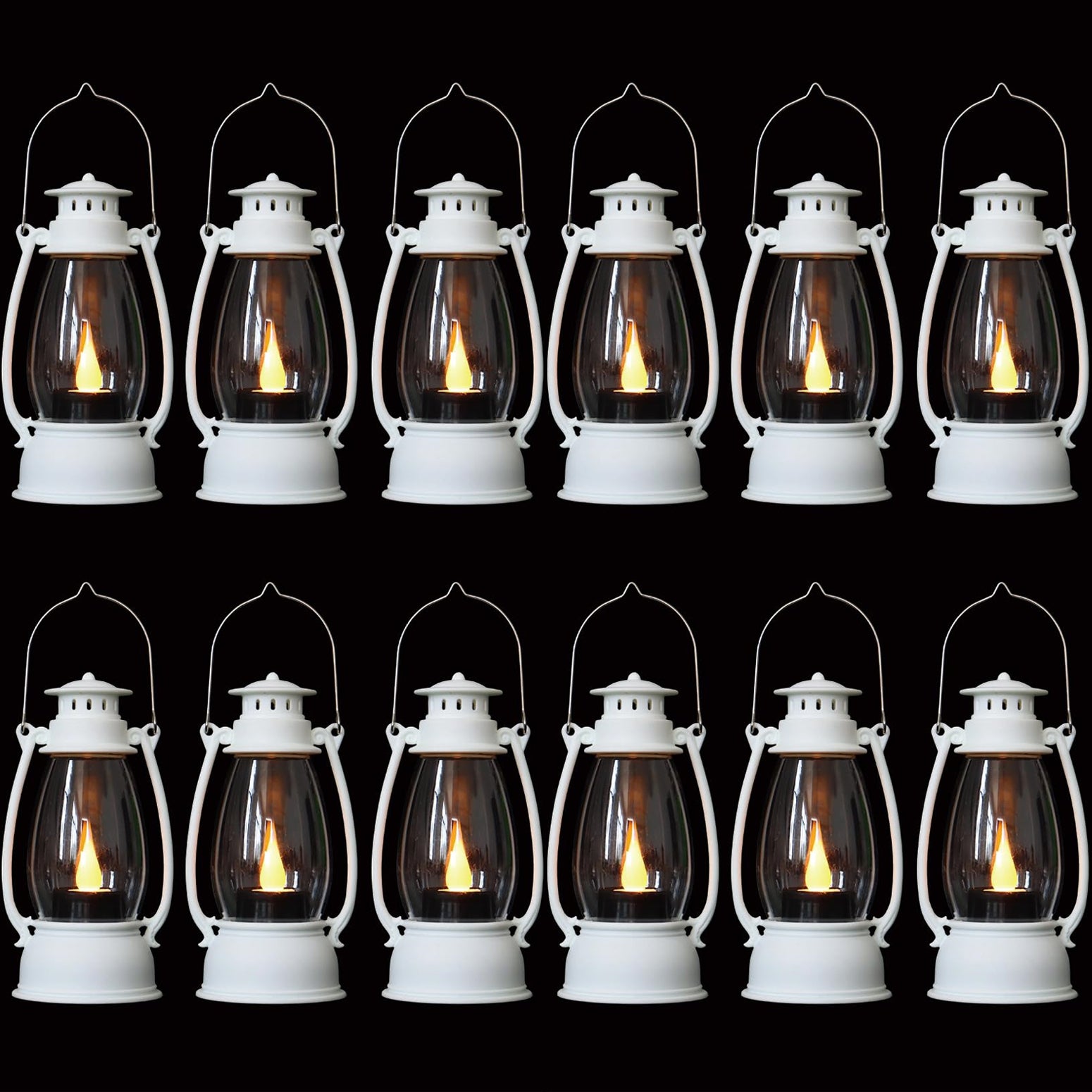 Lot de 12 mini-lanternes décoratives avec bougie LED vacillante, petite ...