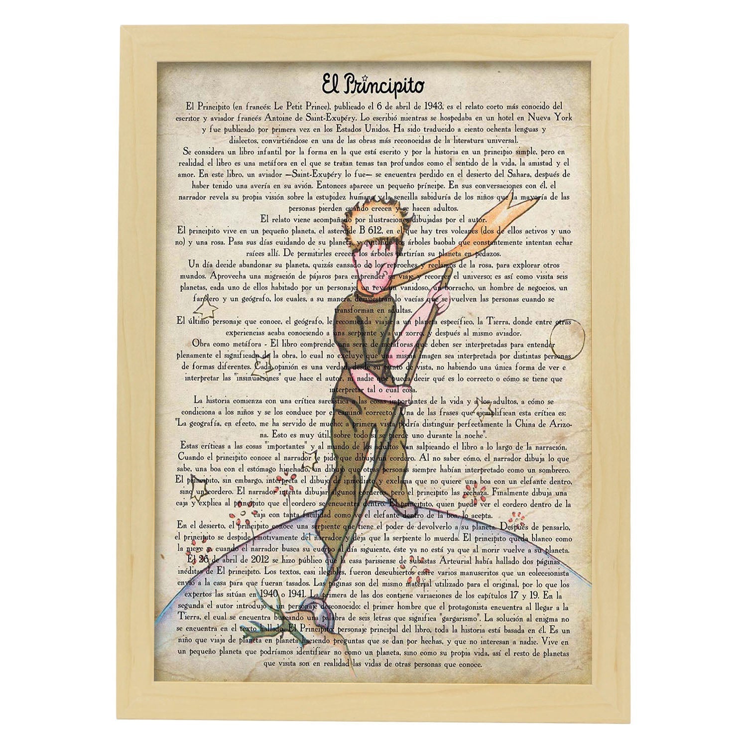 Poster Del Principito Para Ninos Pequenos. Lamina De Principito ...