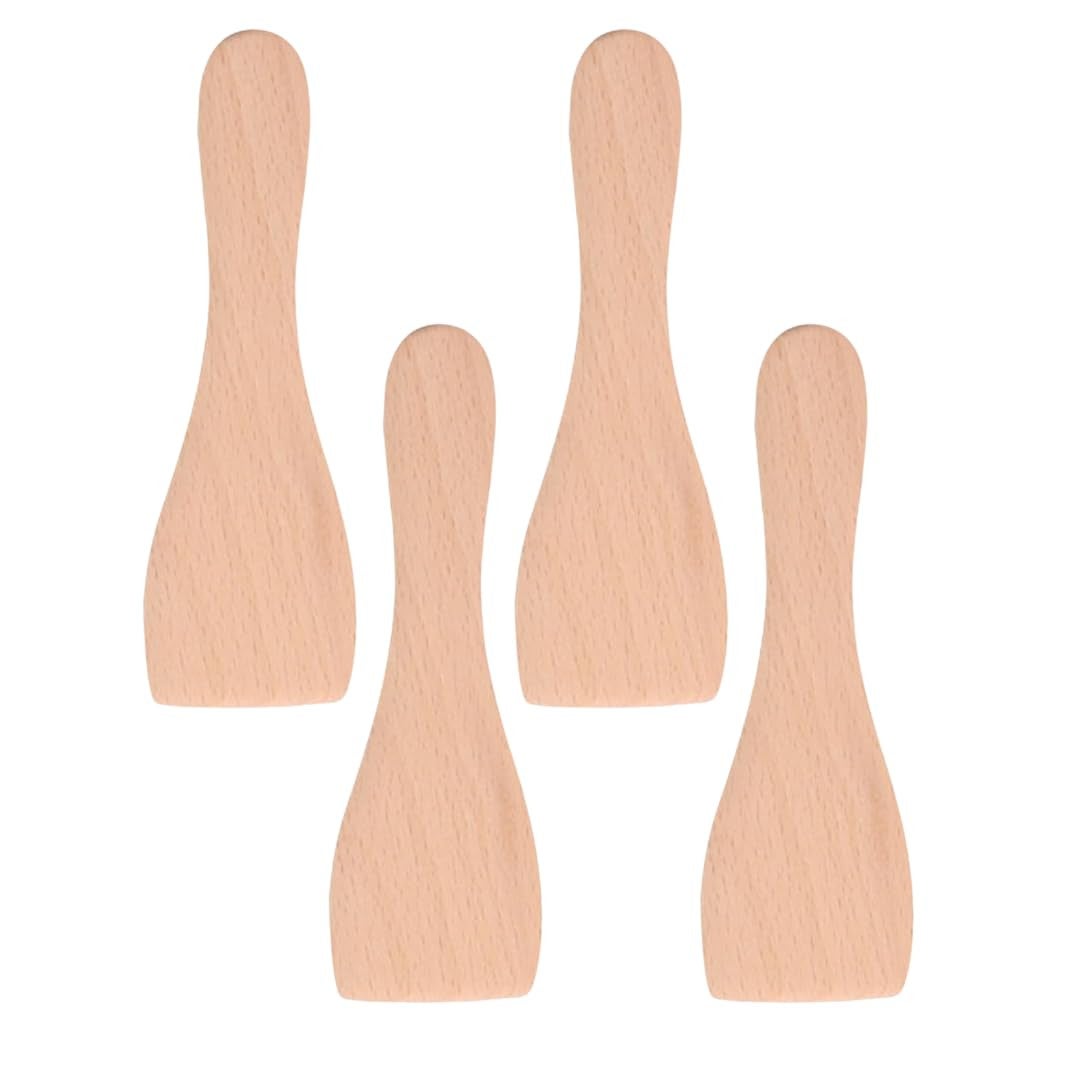 Lot de 4 pelles en bois pour Poêlon, spatules raclette AS306003 ...