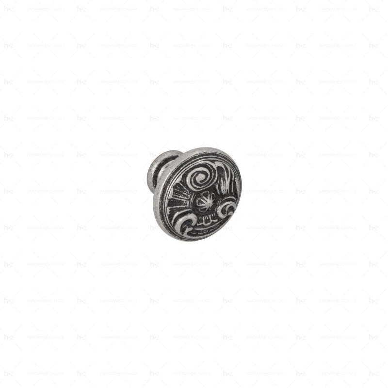 Pomello per mobili in zama diametro 30 mm finitura argento antico ...