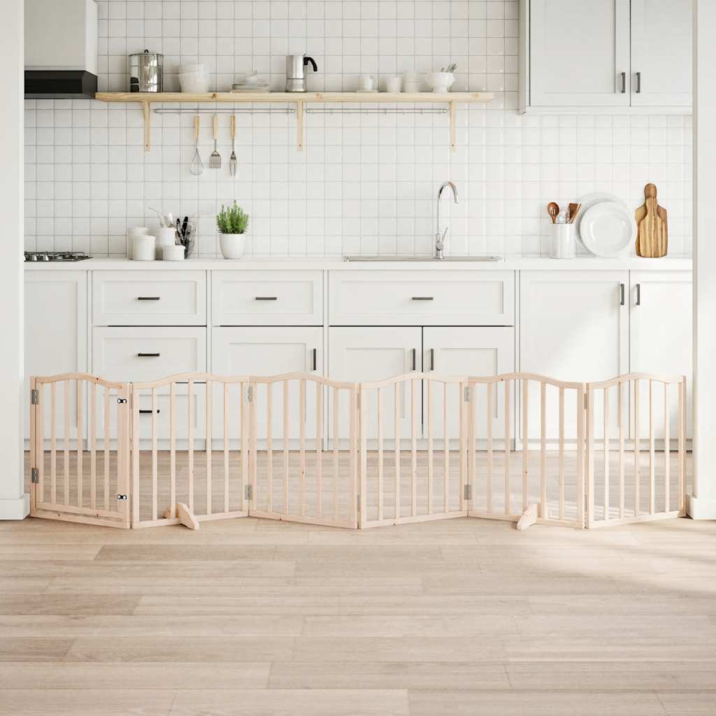 Barriera per cani con porta 6 pannelli in legno di pioppo | Leroy Merlin