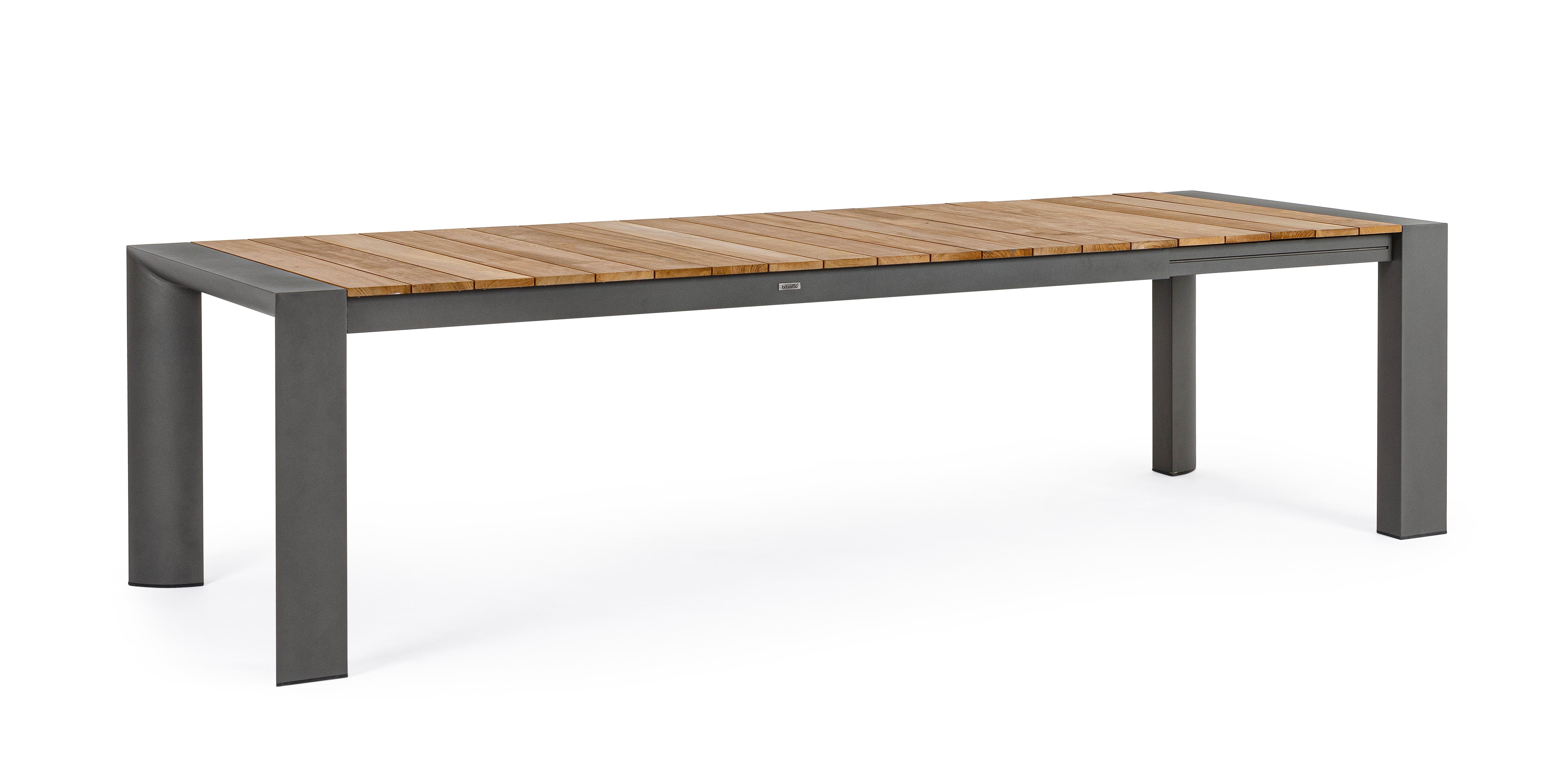 Table extensible "CAMERON" 228/294x100 anthracite, structure en ...