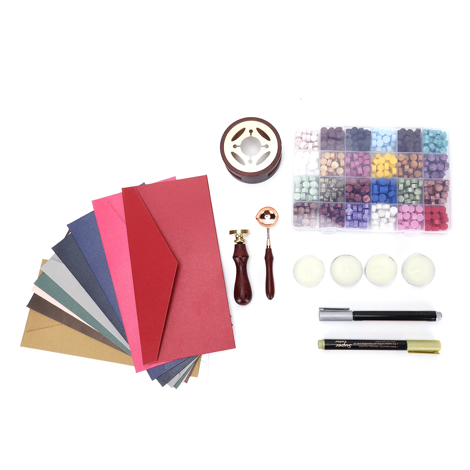 Kit de 24 perles de cire à cacheter de couleurs différentes pour ...