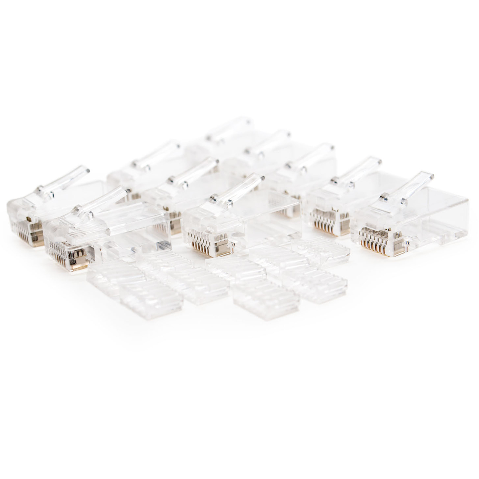 Conector UTP Cat.6 RJ45 macho para crimpar a cable 10 pack | Leroy Merlin