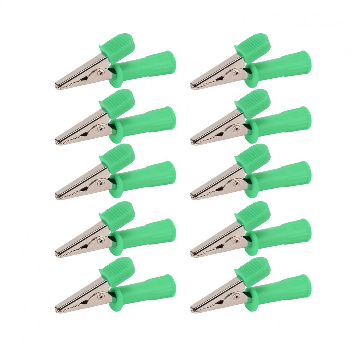 Lot de 10 pinces crocodiles isolées de 5 mm avec ouvertures en cuivre ...
