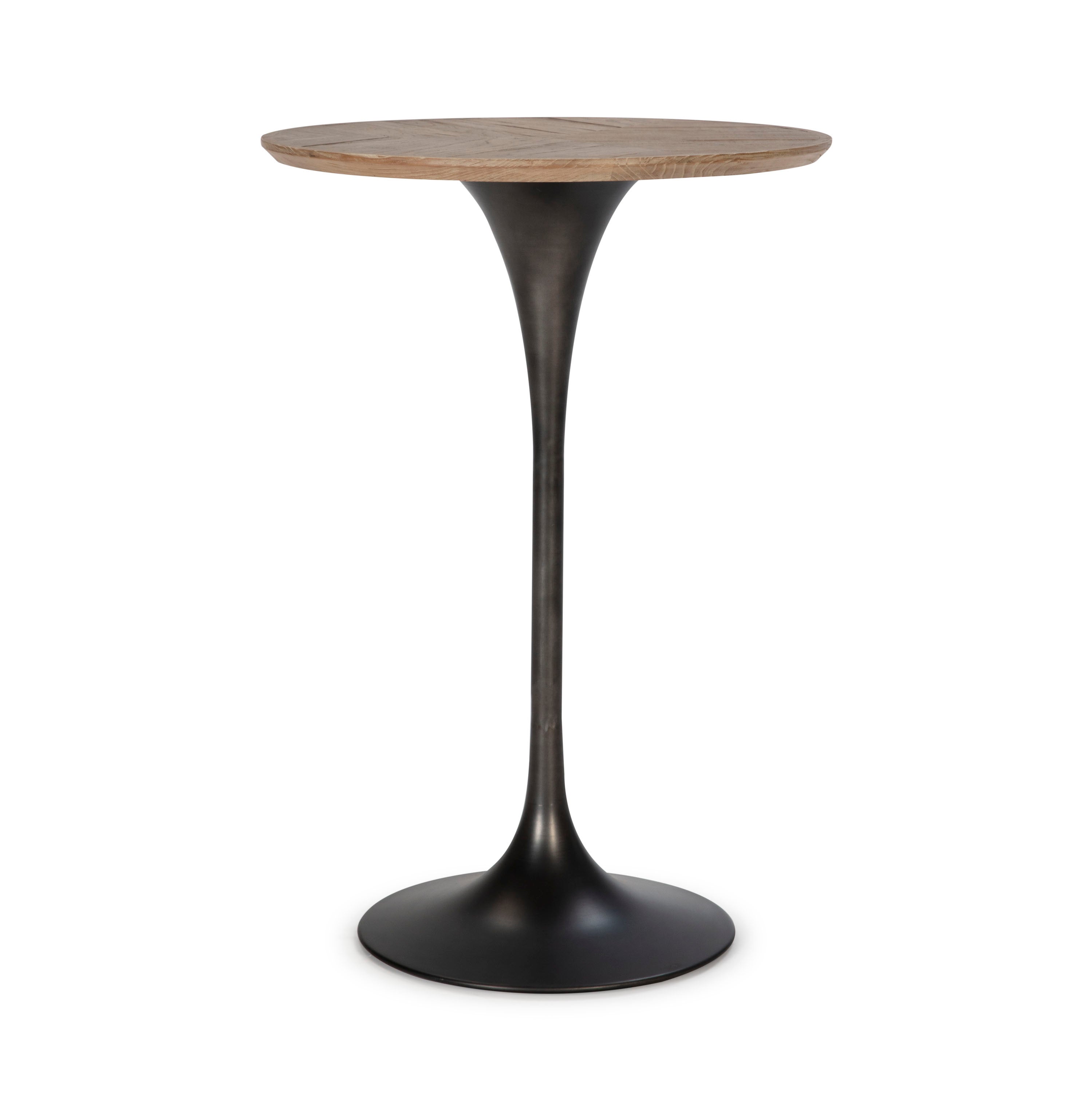 Table haute de salle à manger 75 x 75 x 111 cm, bois naturel, métal ...