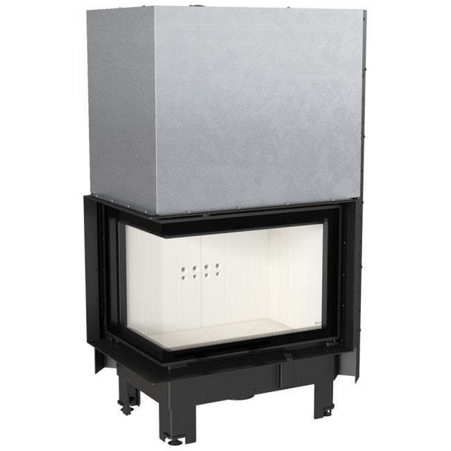 Insert cheminée MBZ 13 BS vitre à gauche vitre courbée ouverture ...