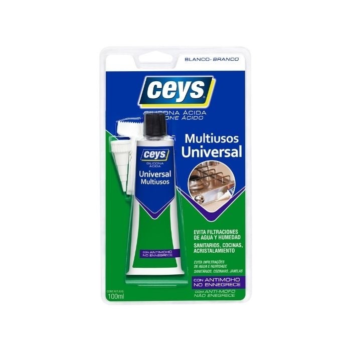 Silicona Multiusos Universal Ceys Blanco 100ml | Leroy Merlin