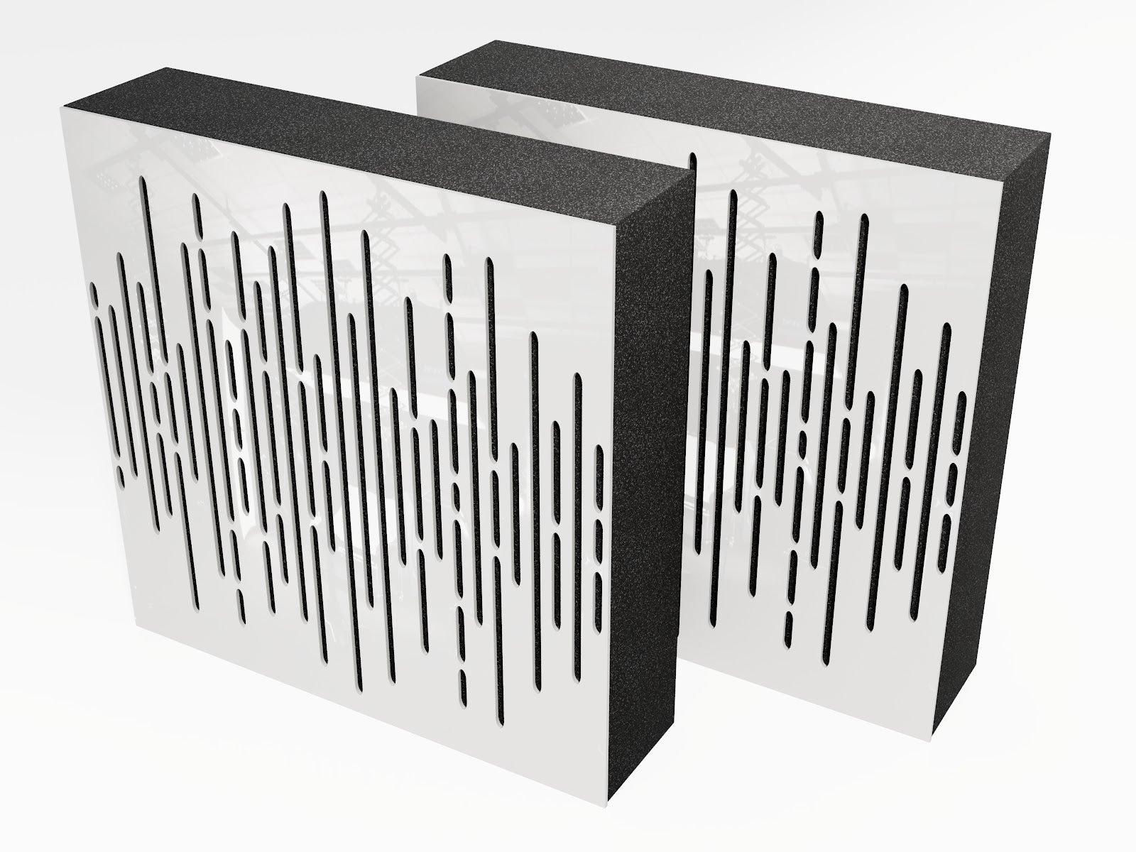 Lot de 2 Panneaux acoustiques AbFuser VELAR absorbants-diffusants 50x50x12cm -0,5m² surf.tot ...