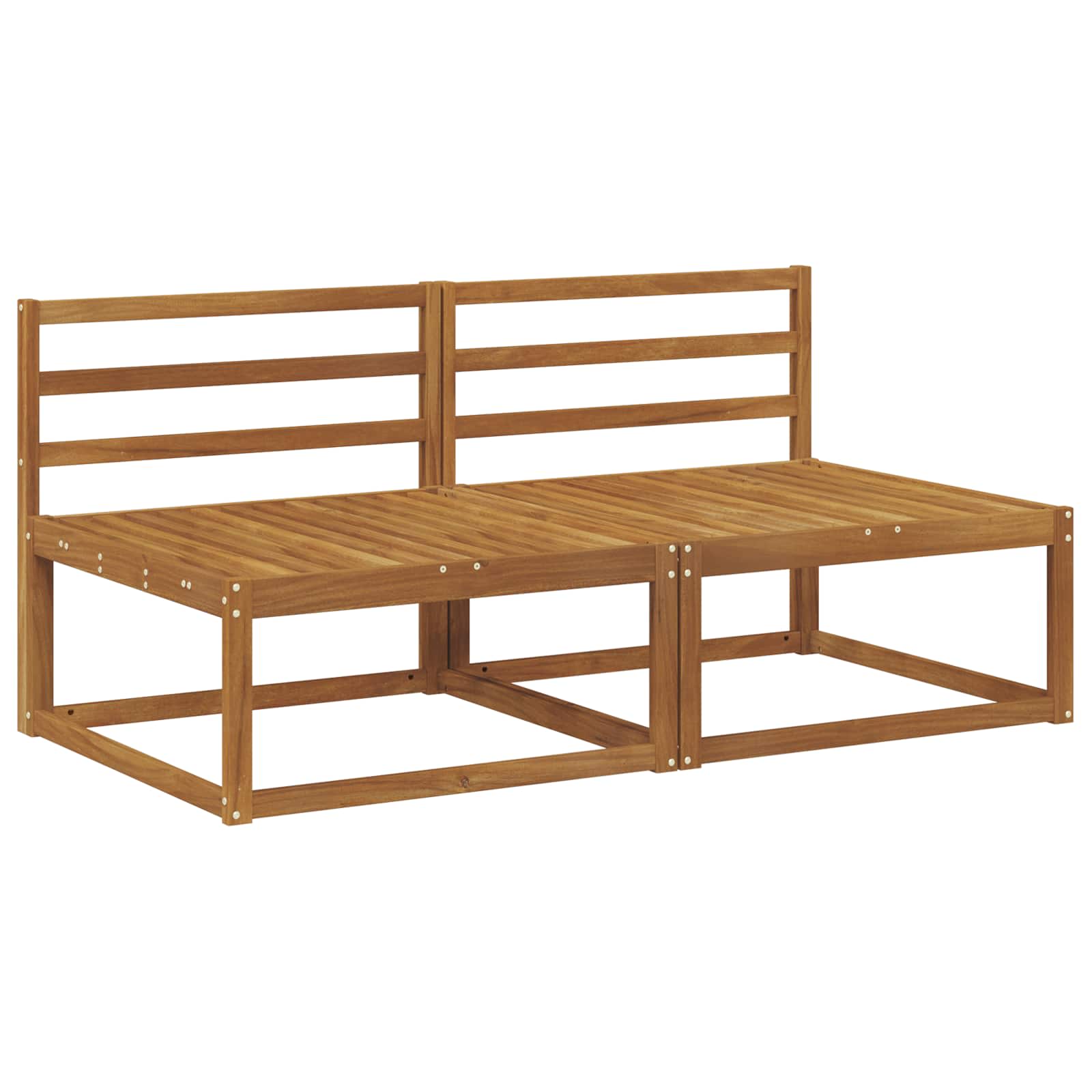 2 Pièce Sofa de milieu extérieur | Salon de jardin Naturel 158 x 83 x ...