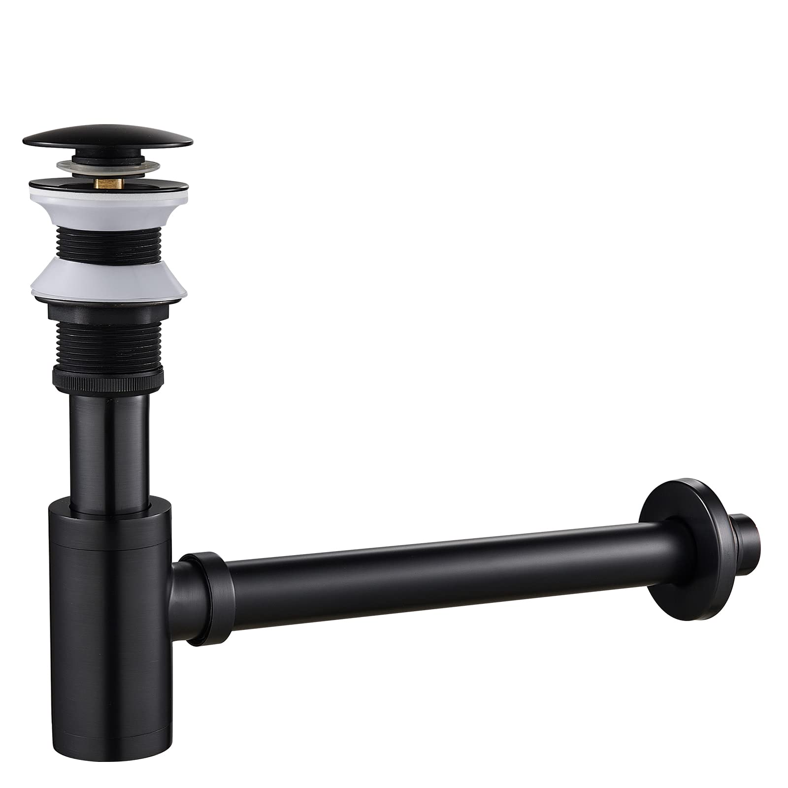 Siphon Noir Rétro avec Bonde sans Trop-plein, Laiton Universel Design ...