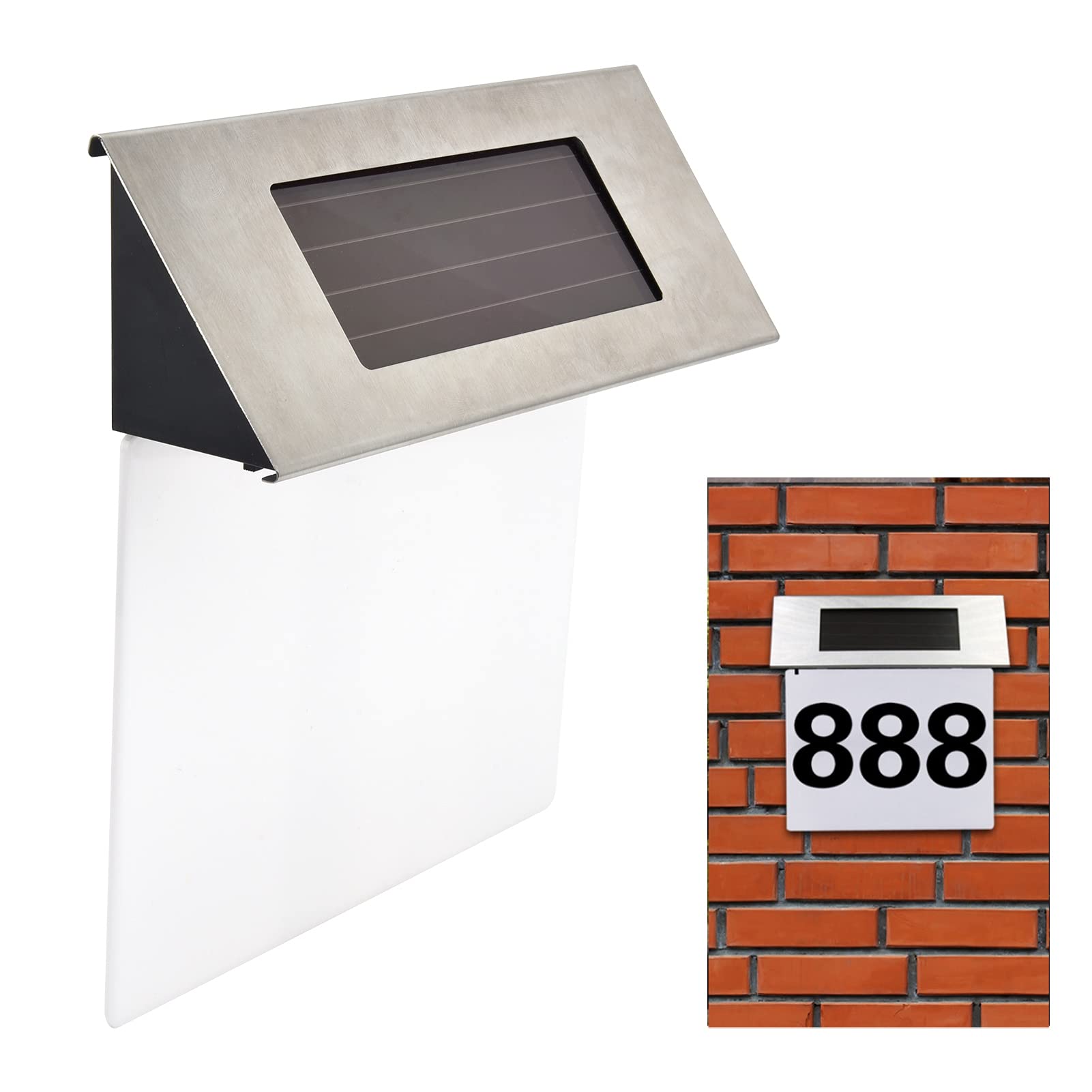 Numéros de maison solaires pour plaque d'adresse extérieure en acier ...