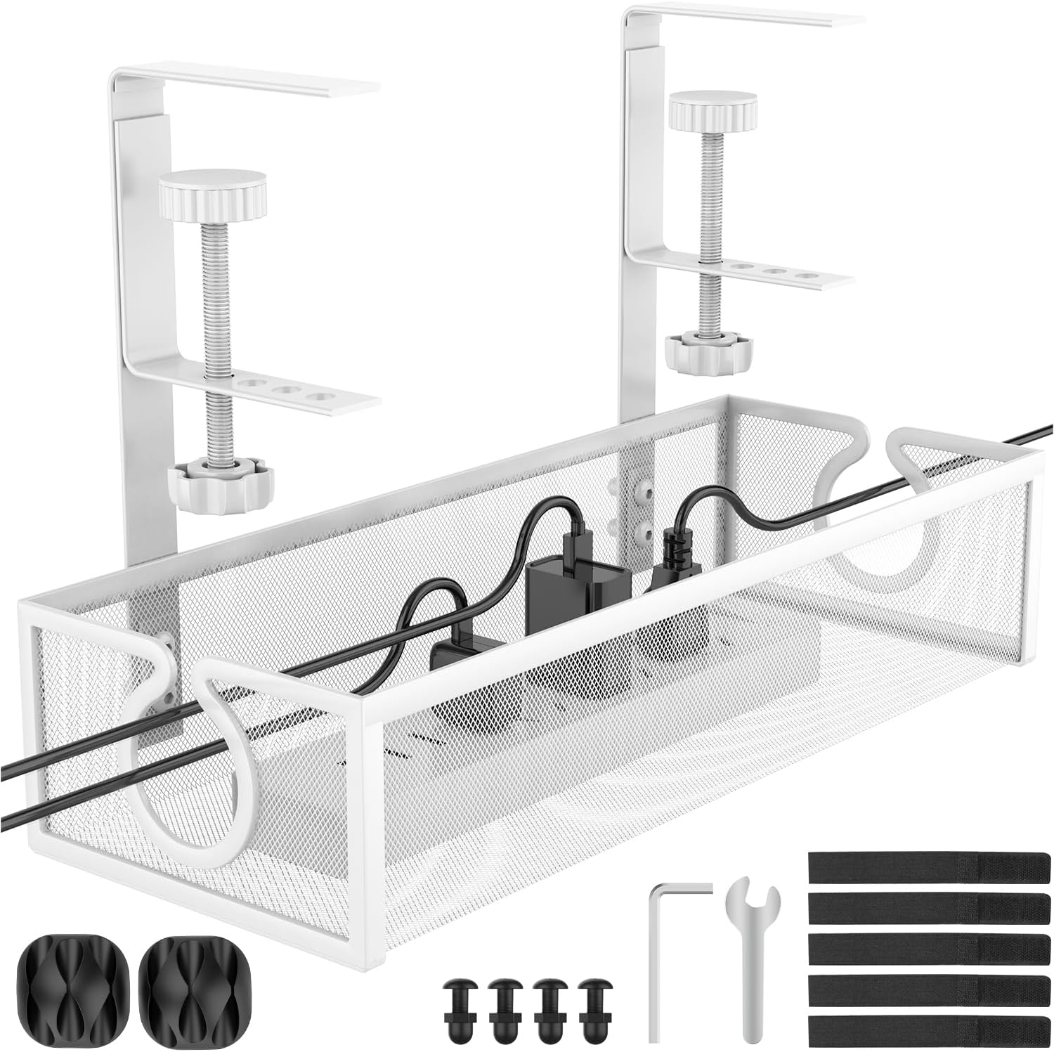 Bandeja para gestión de cables, sin perforaciones, bandeja para cables ...